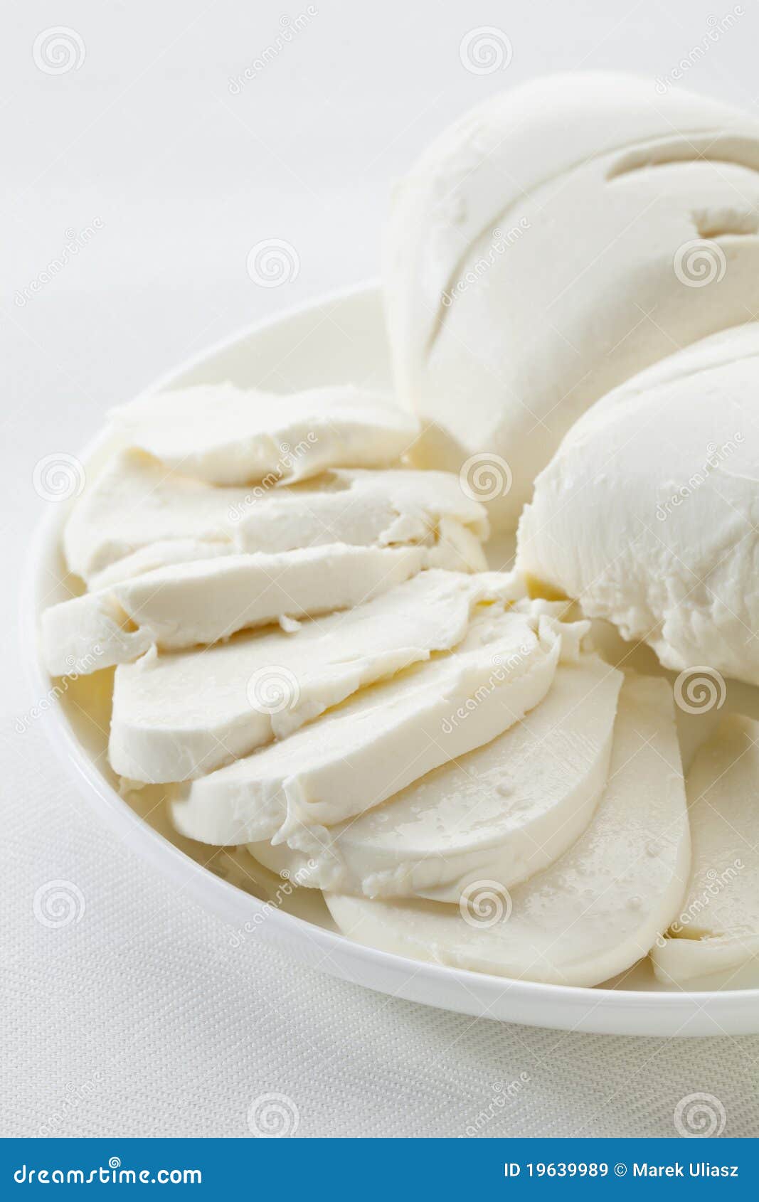 Mozzarella cheese slices stock image. Image of dairy - 19639989