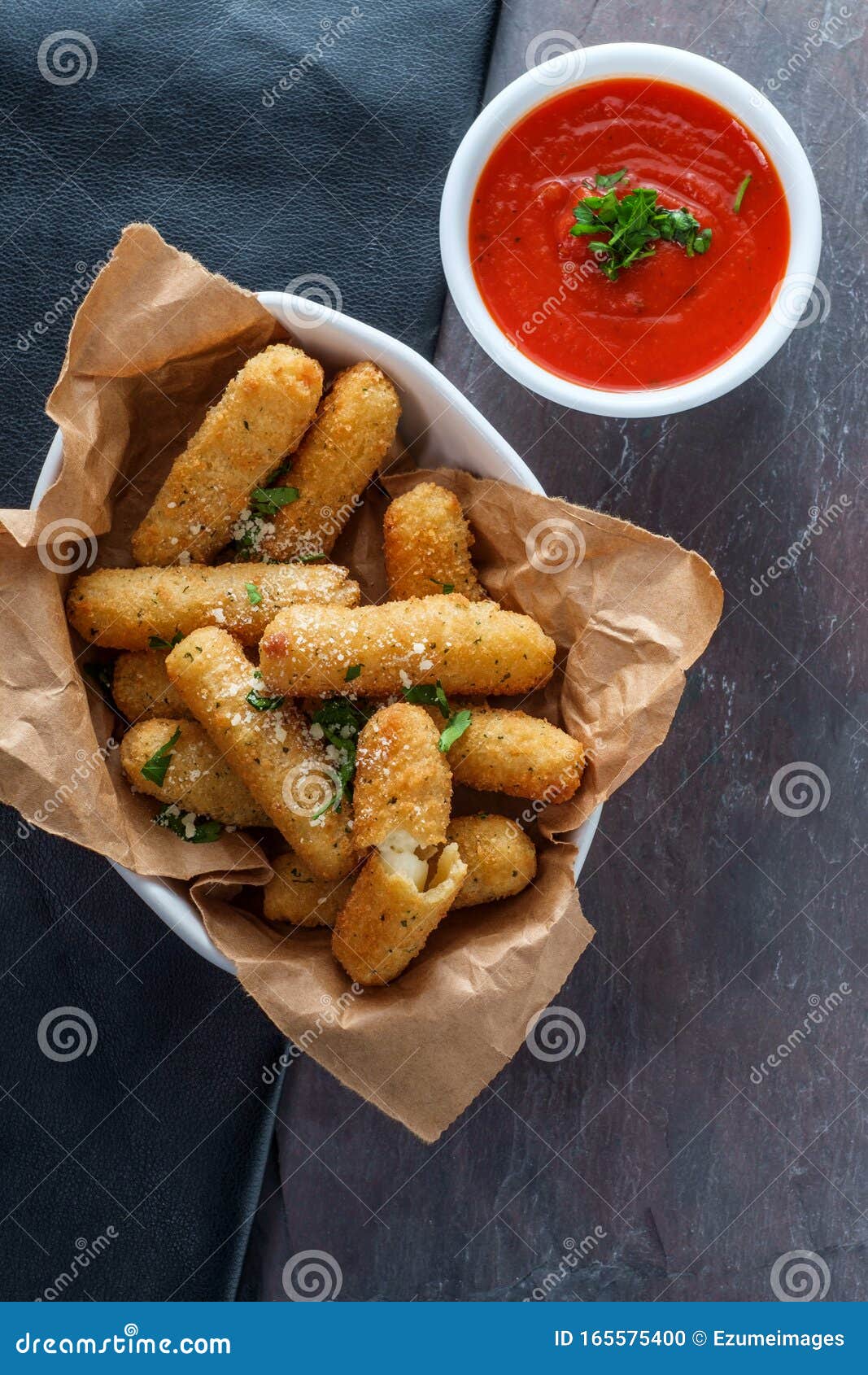 Mozzarella Cheese Sticks stock photo. Image of deep - 165575400