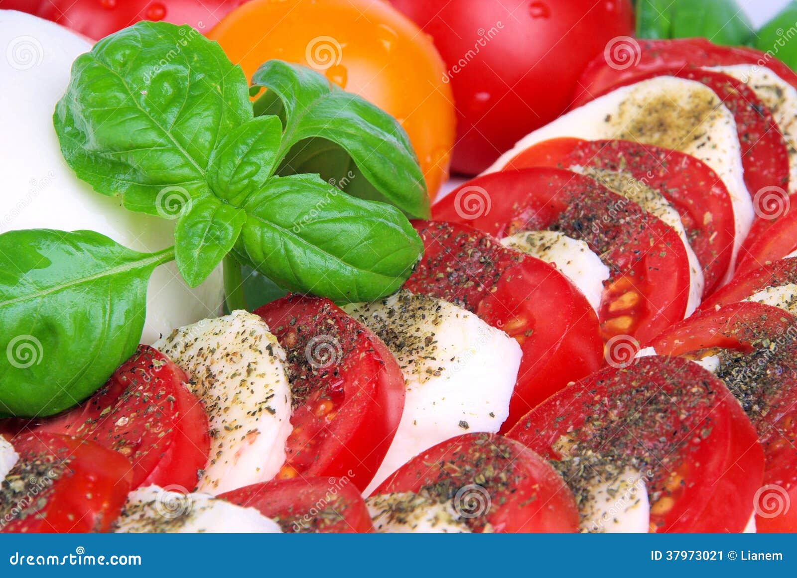 Mozzarella stock image. Image of tomato, cheese, yellow - 37973021