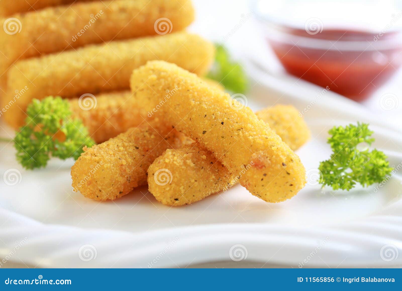 Mozzarella fried sticks stock photo. Image of food, gourmet - 11565856