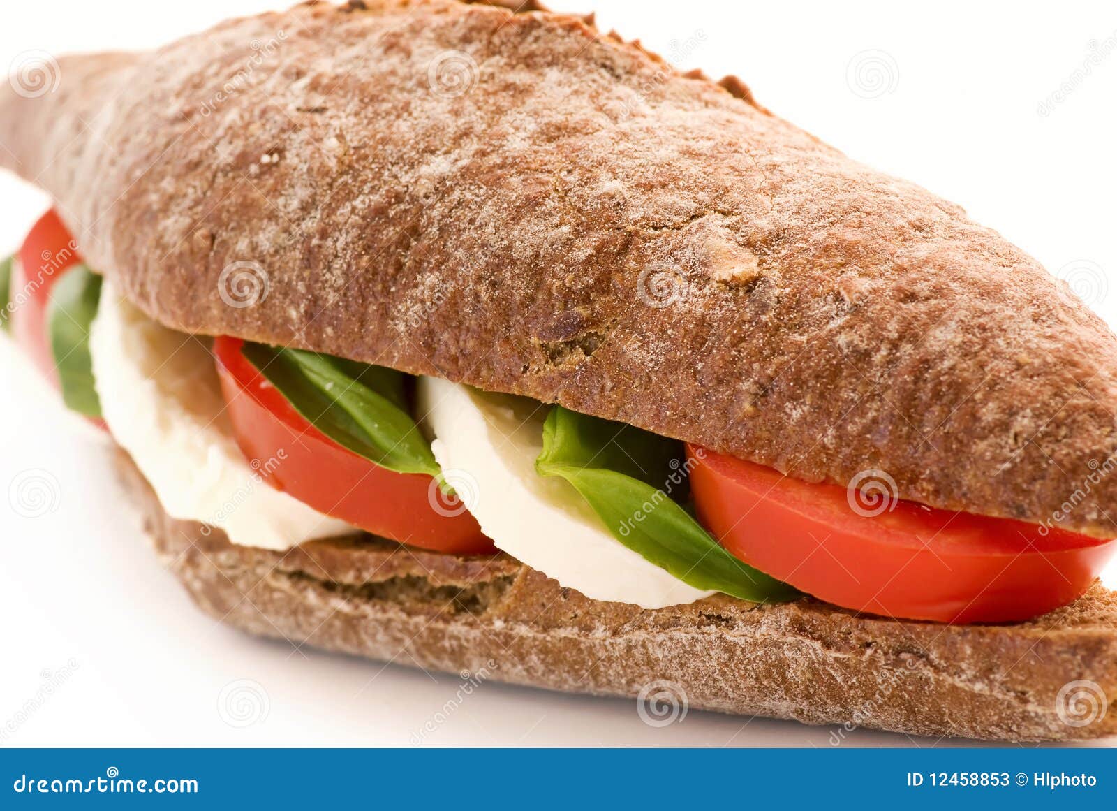 Mozzarella sandwich stock image. Image of lettuce, green - 12458853