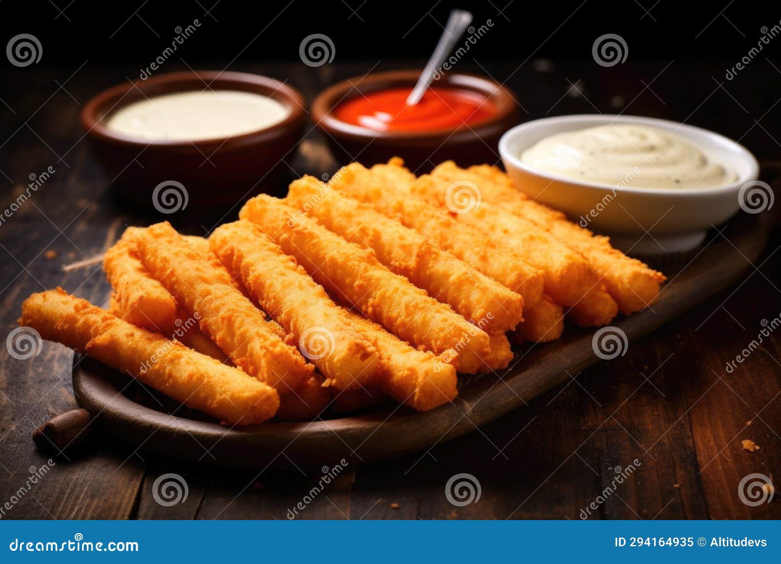 Mozzarella Sticks with the Stringy Cheese Visible Stock Image - Image ...