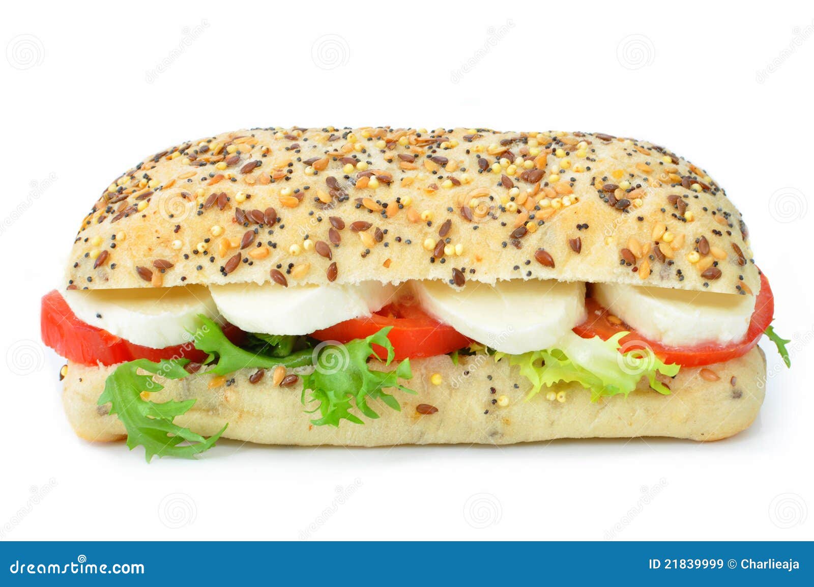 Mozzarella and Tomato Sandwich Stock Image - Image of sandwich, deli ...