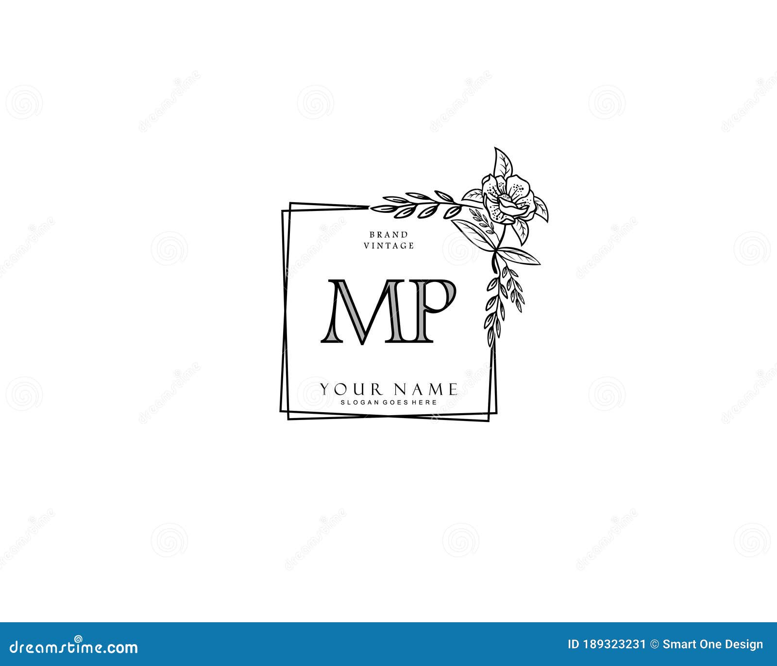 Initial MP Signature Logo Template Vector Stock Vector - Illustration ...
