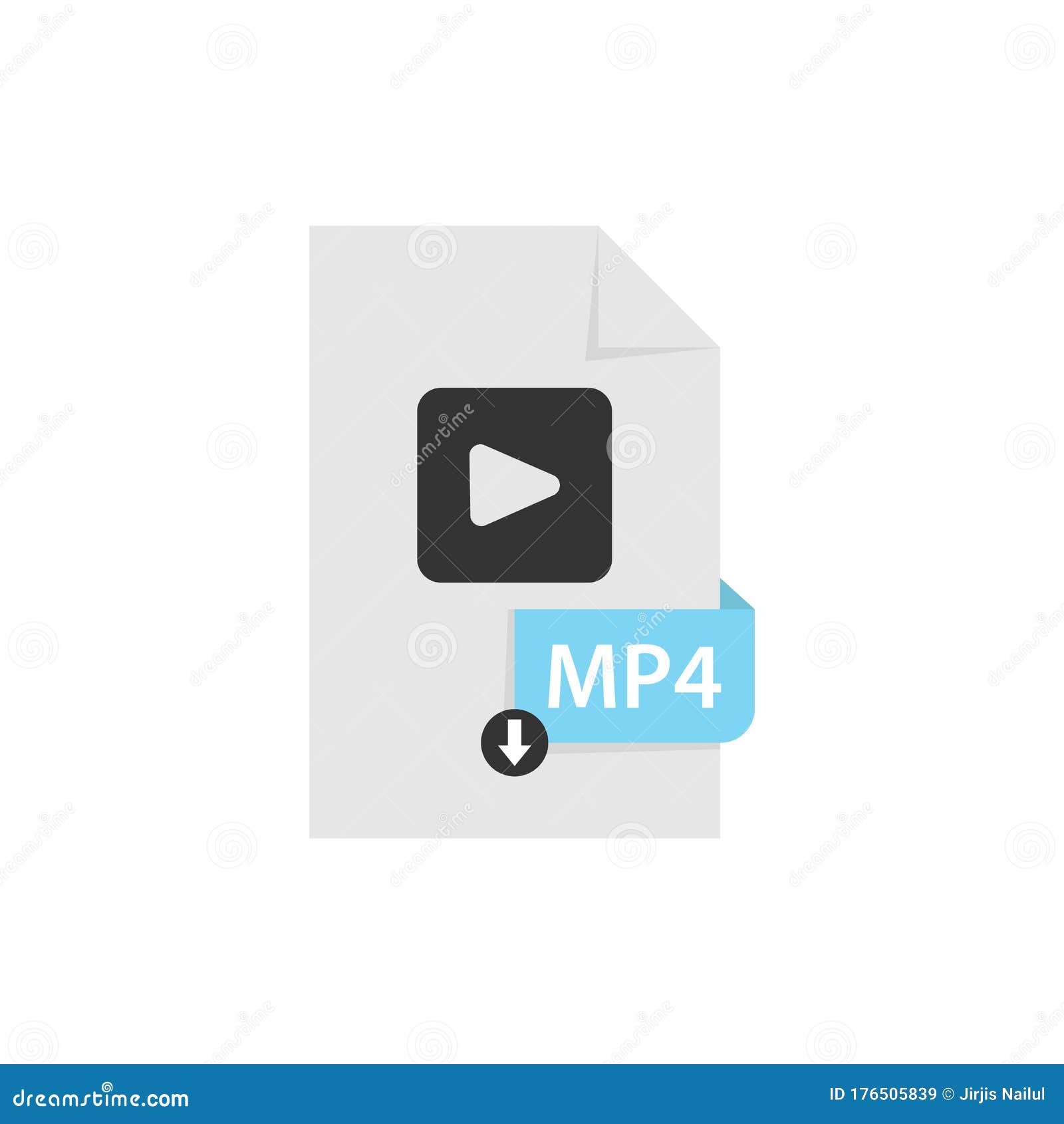 MP4 Download Video File Format Vector Stock Vector - Illustration of ...