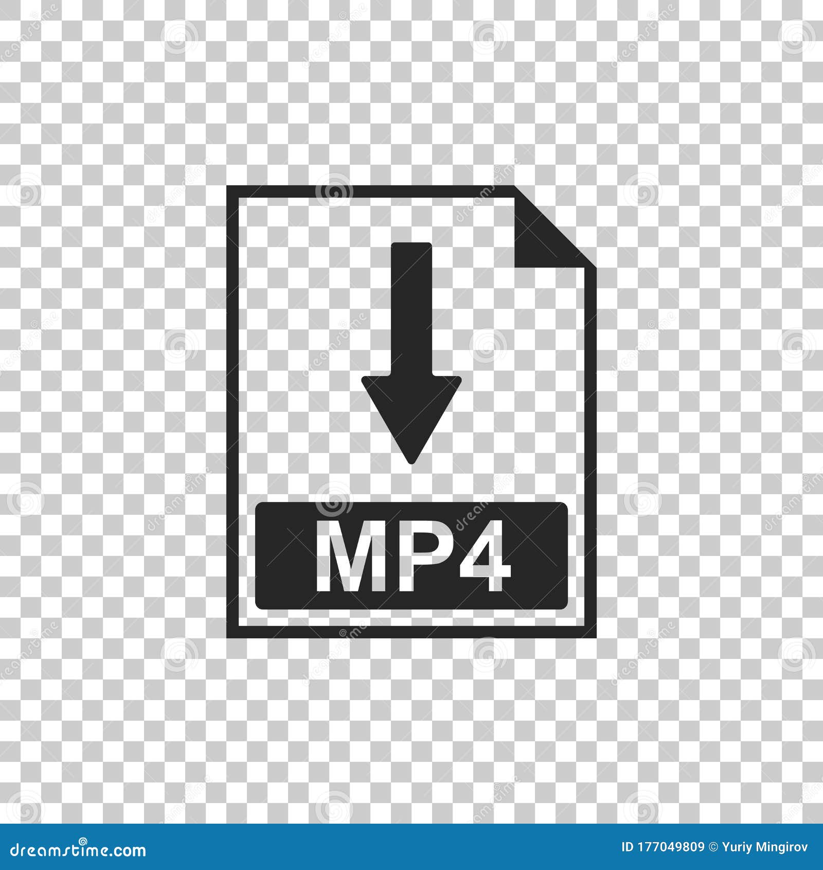 MP4 File Document Icon. Download MP4 Button Icon Isolated On ...