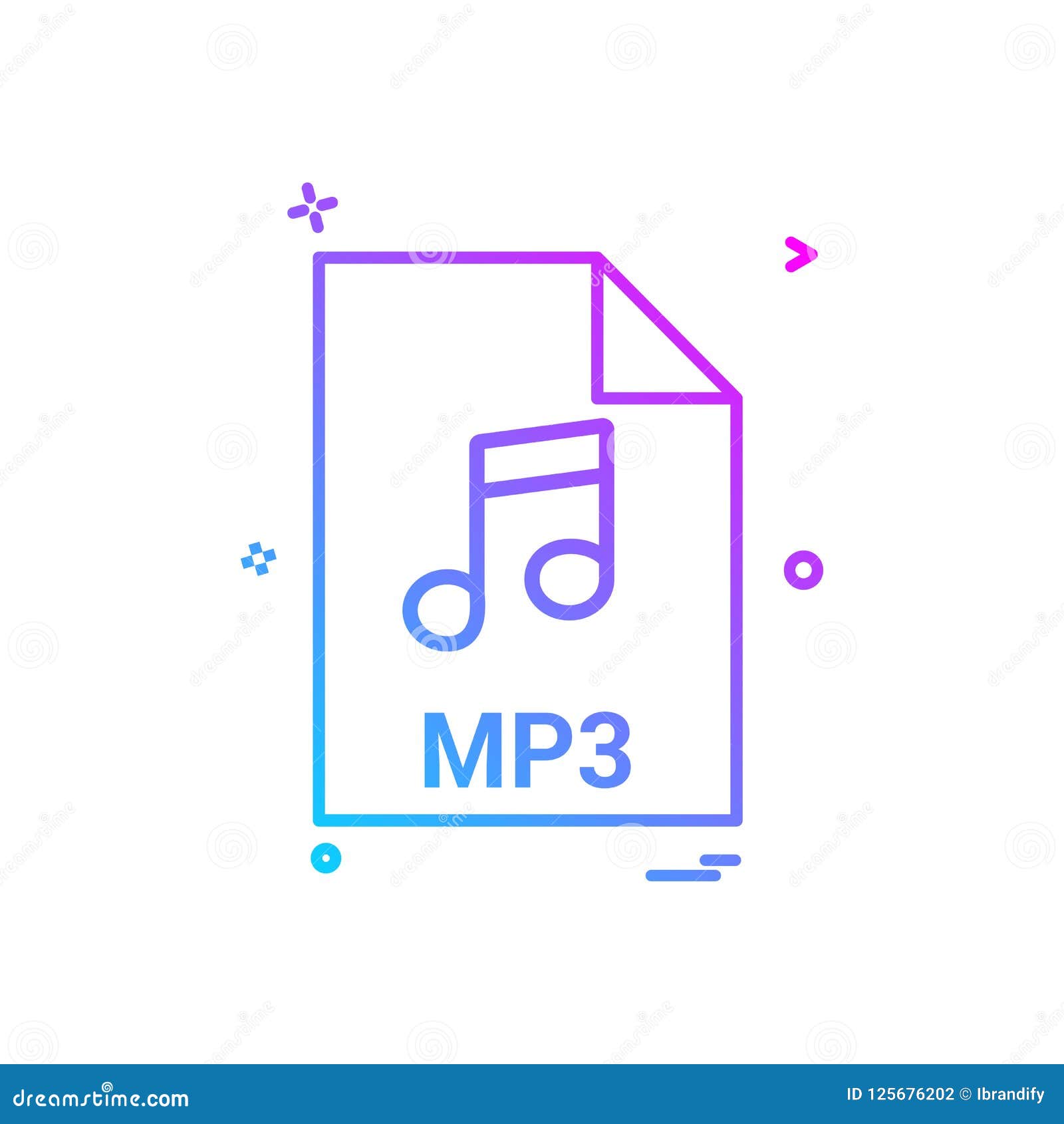 Mp3 File File Extension File Format Icon Vector Design Stock Vector ...