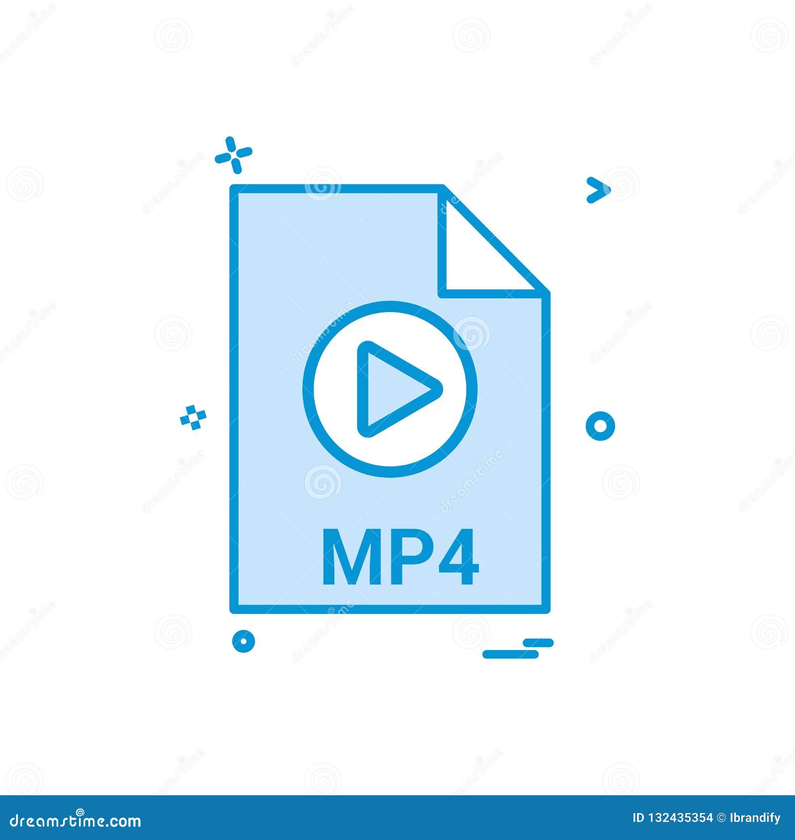 Mp4 File File Extension File Format Icon Vector Design Stock Vector ...
