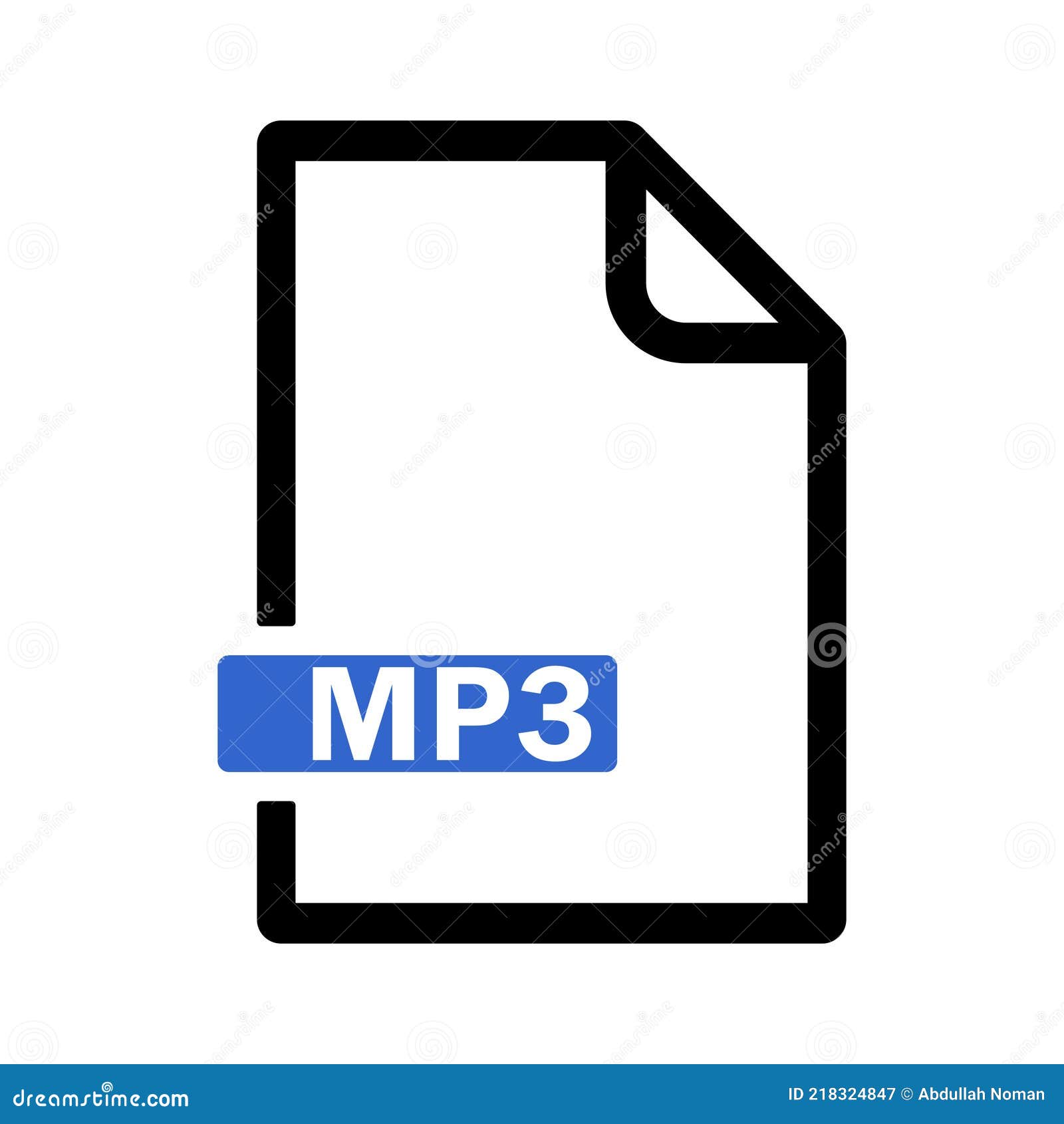 MP3 File Format Icon, Vector Stock Vector - Illustration of folder ...