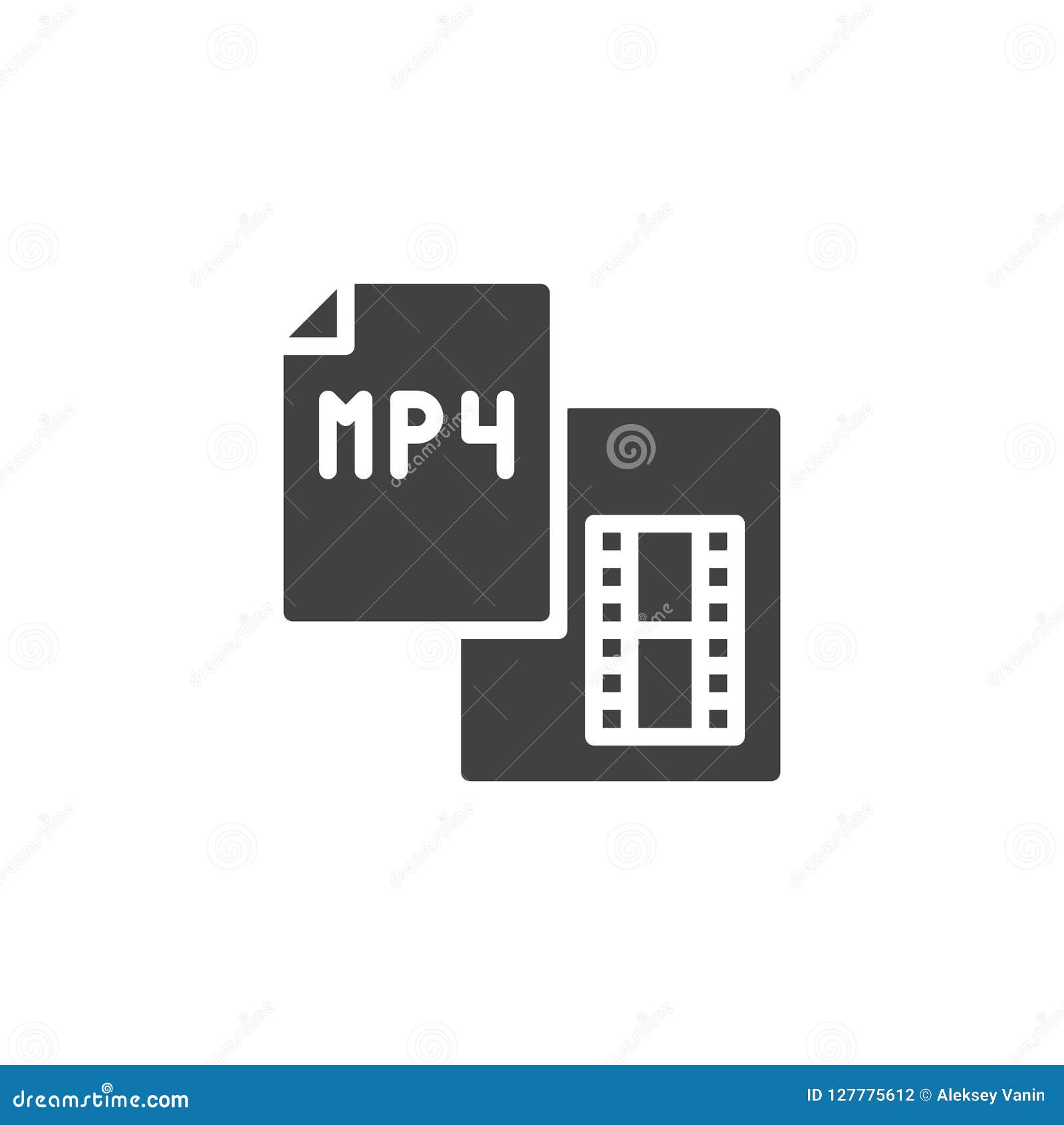 Mp4 File Format Vector Icon Stock Vector - Illustration of file, sign ...