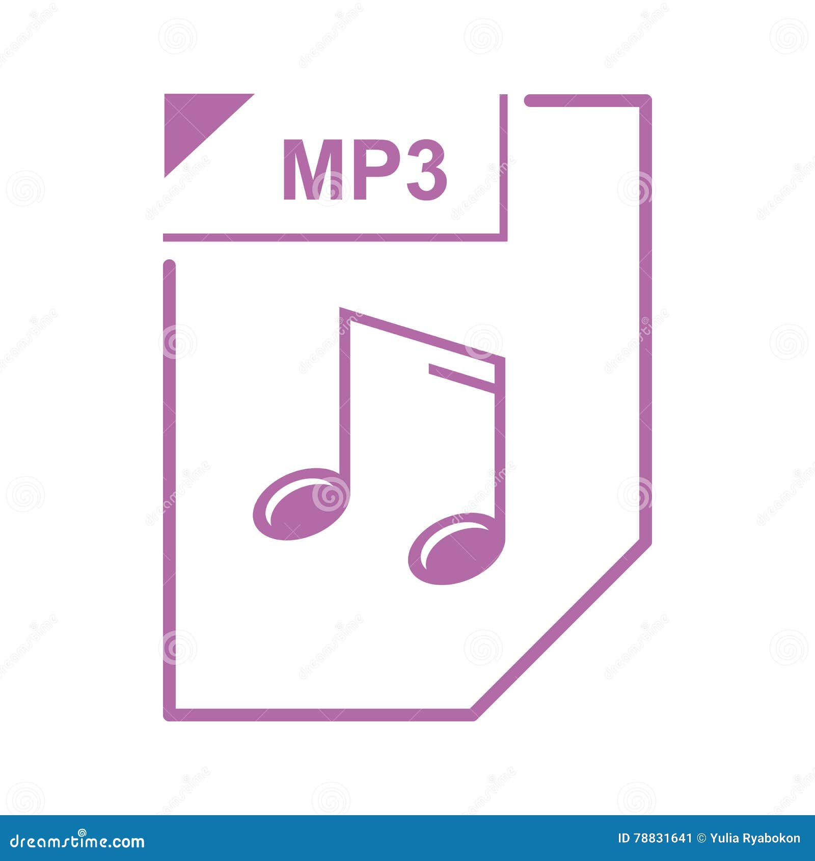 MP3 File Icon, Cartoon Style Stock Vector - Illustration of multimedia ...