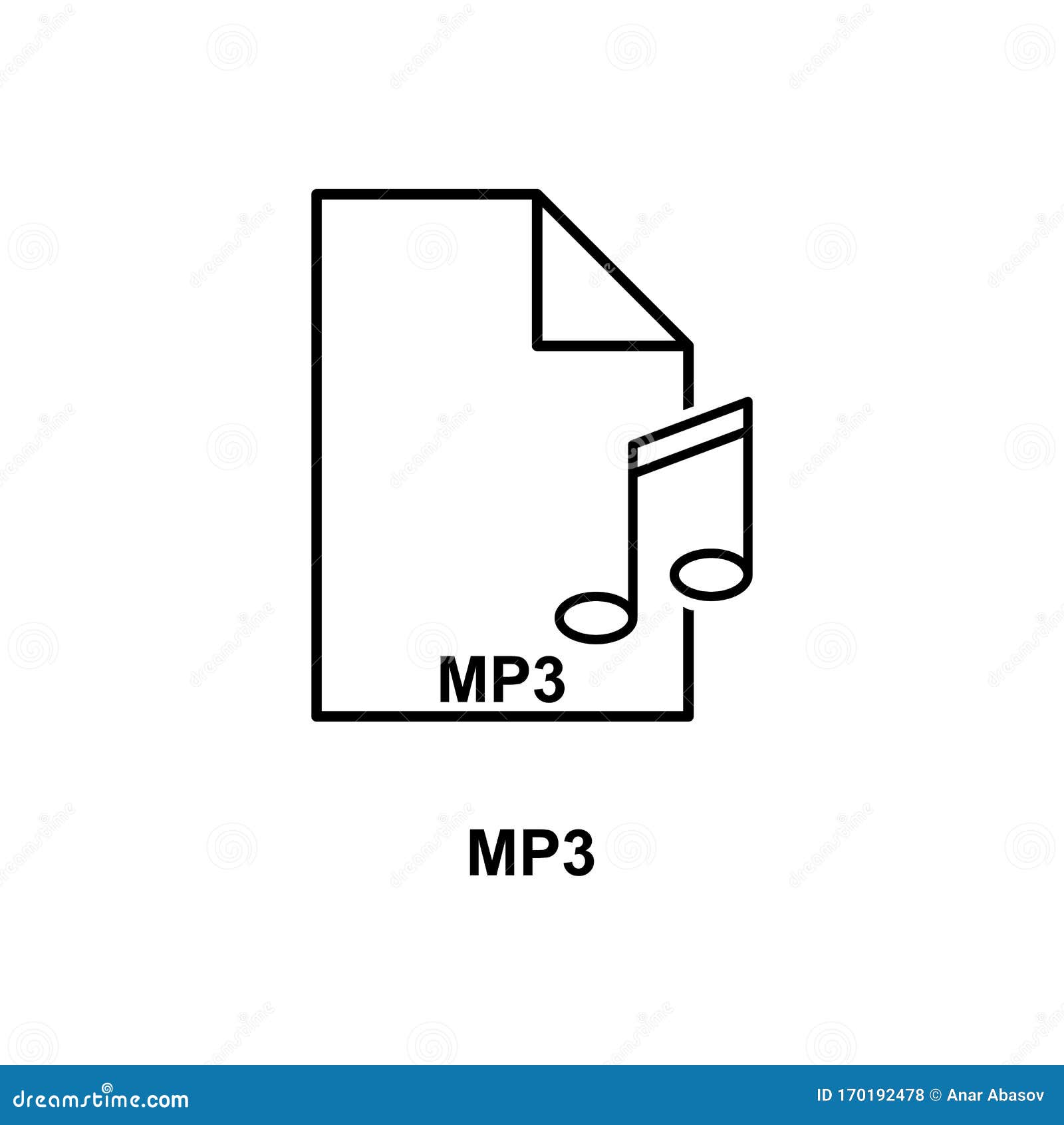Mp3 File Icon. Element of Simple Web Icon with Name for Mobile Concept ...