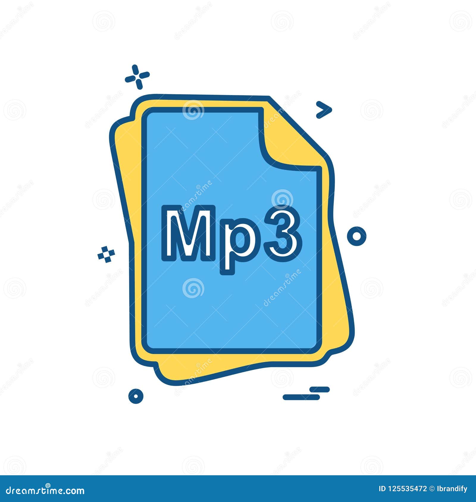 MP3 File Type Icon Design Vector Stock Vector - Illustration of vector ...