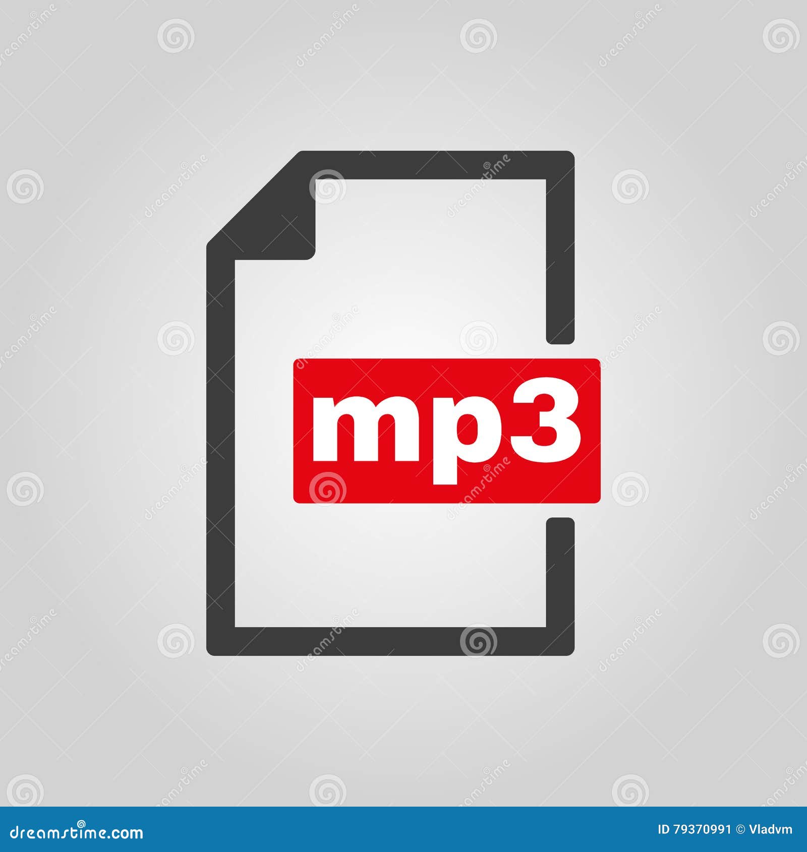 The Mp3 Icon. File Audio Format Symbol Stock Vector - Illustration of ...