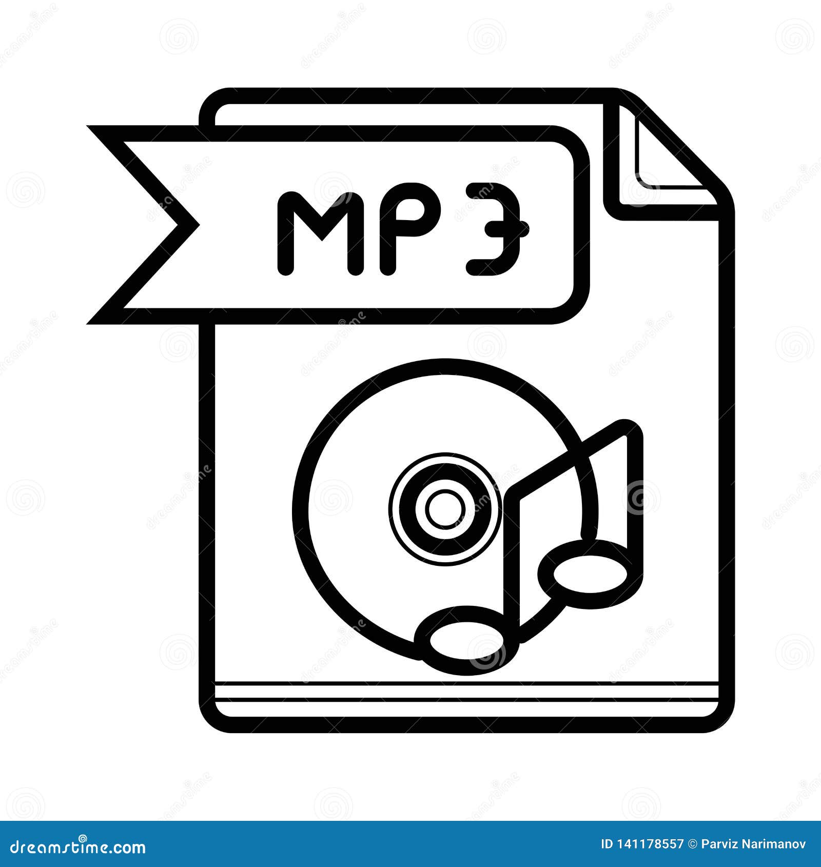Mp3 icon vector icon stock illustration. Illustration of button - 141178557