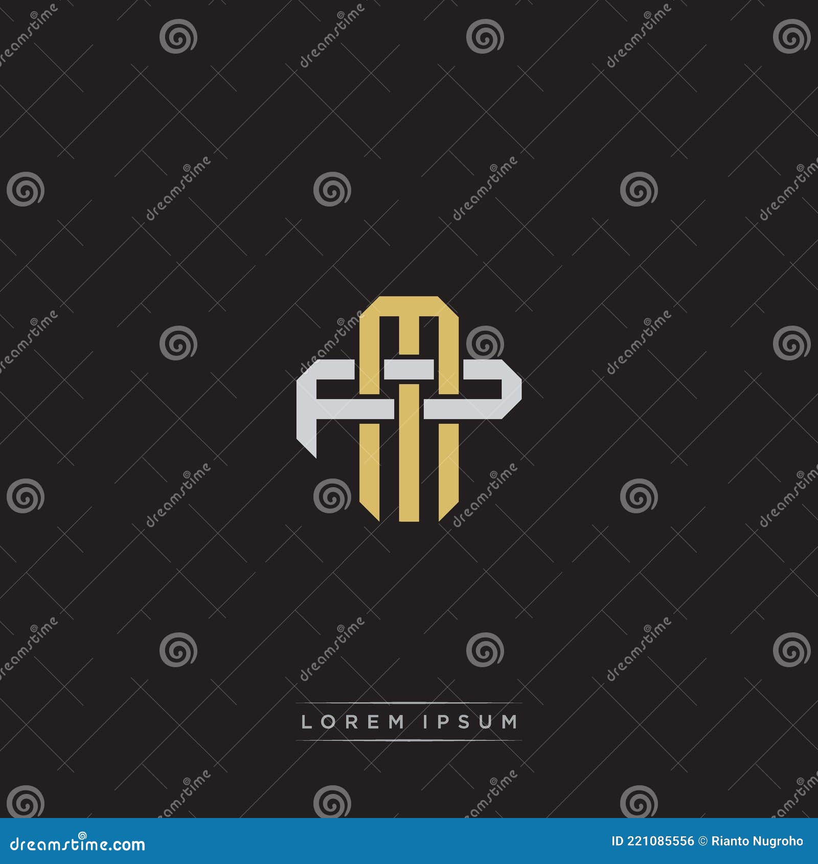 MP Initial Letter Overlapping Interlock Logo Monogram Line Art Style ...
