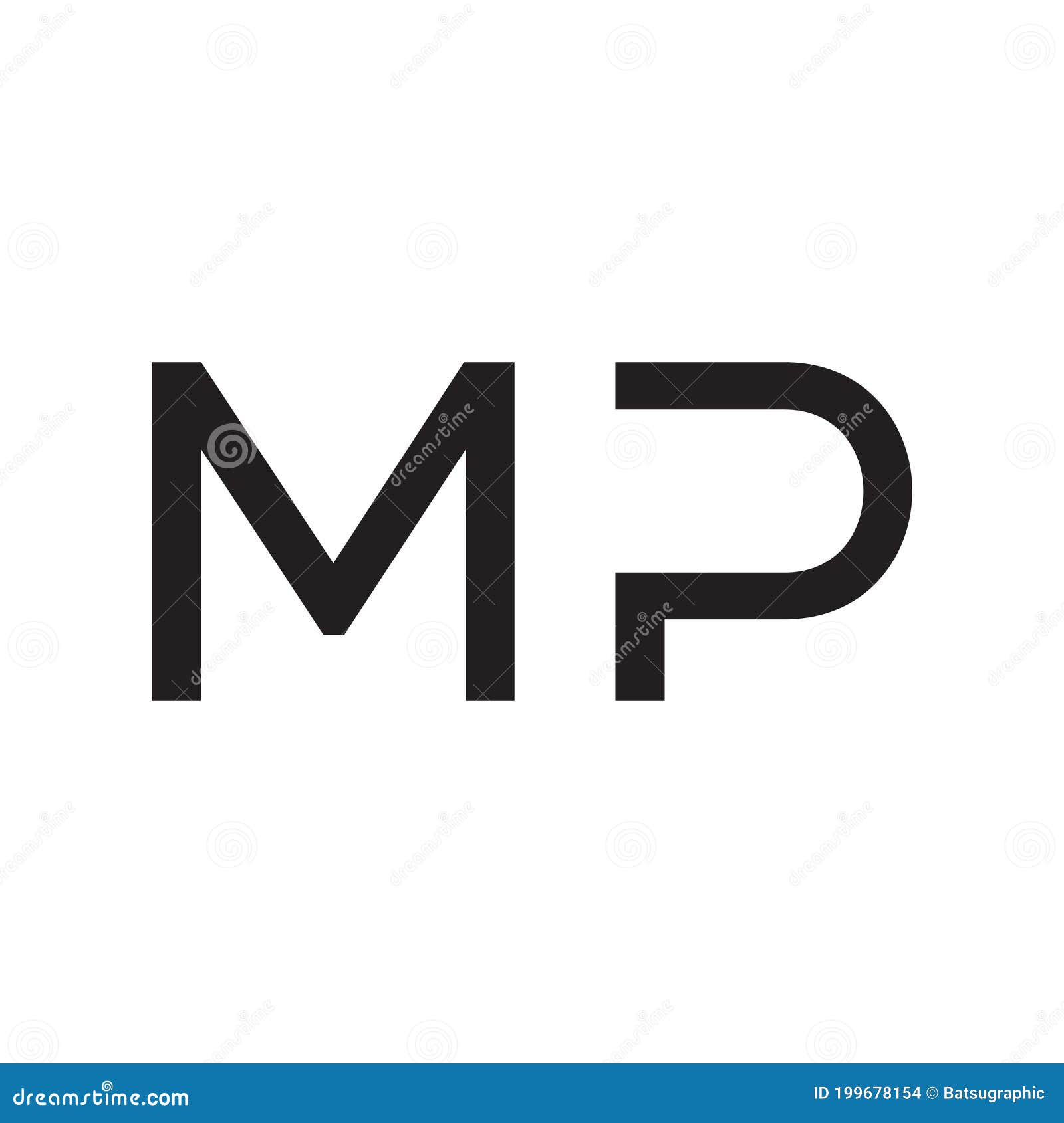 Mp Initial Letter Vector Logo Icon Stock Vector - Illustration of ...