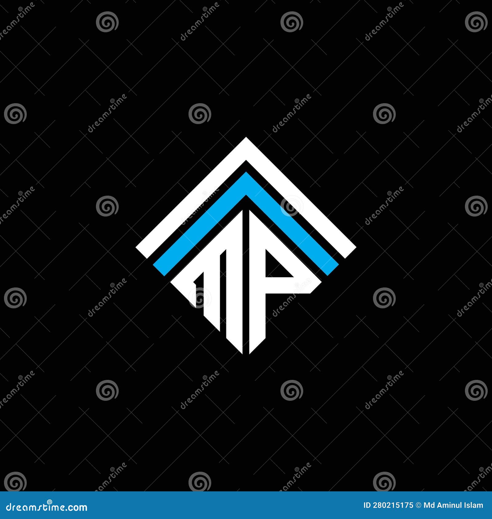 MP Letter Logo Creative Design with Vector Graphic, MP Stock Vector ...