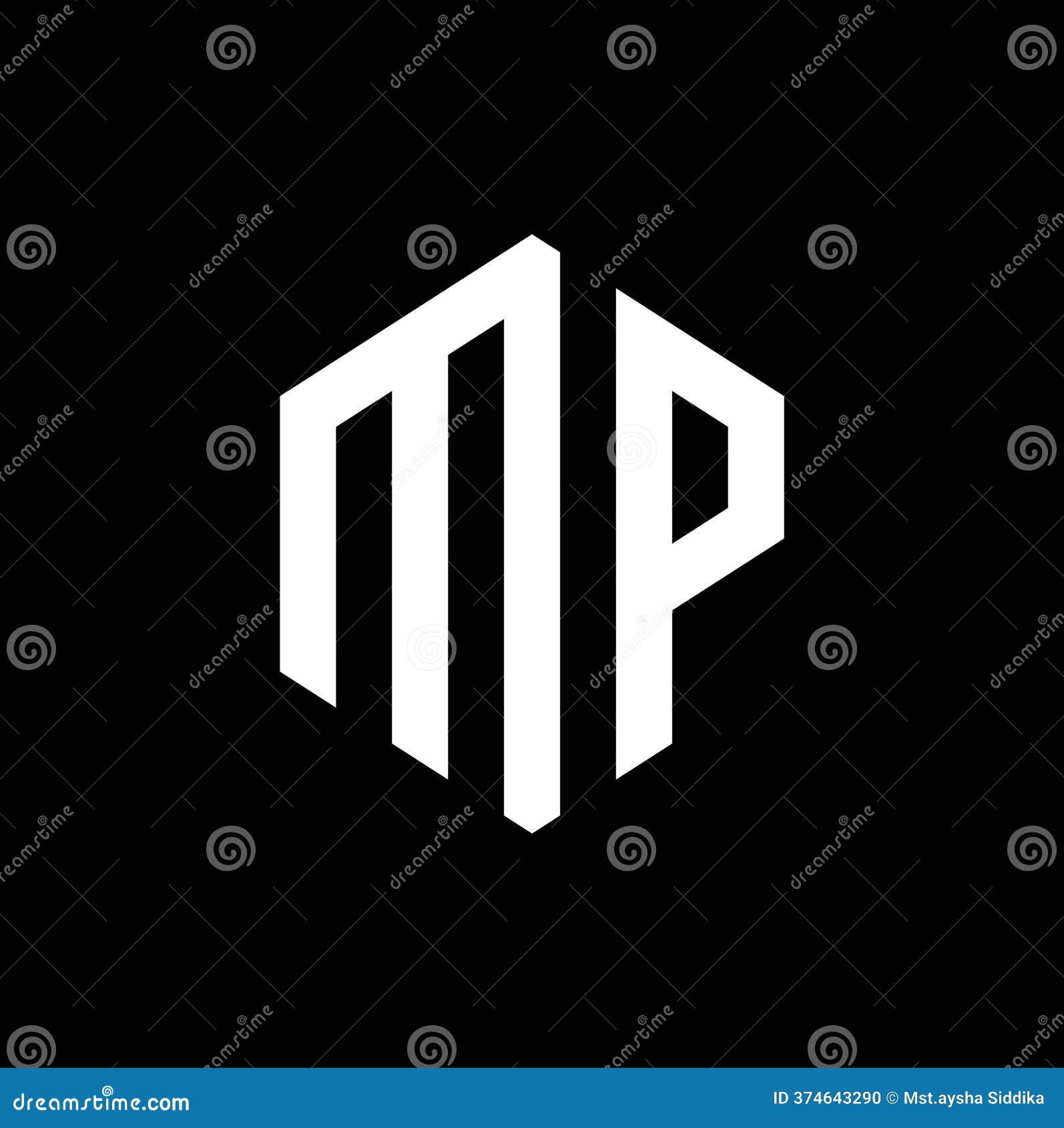 MP Letter Logo Design On Black Background Stock Photography ...