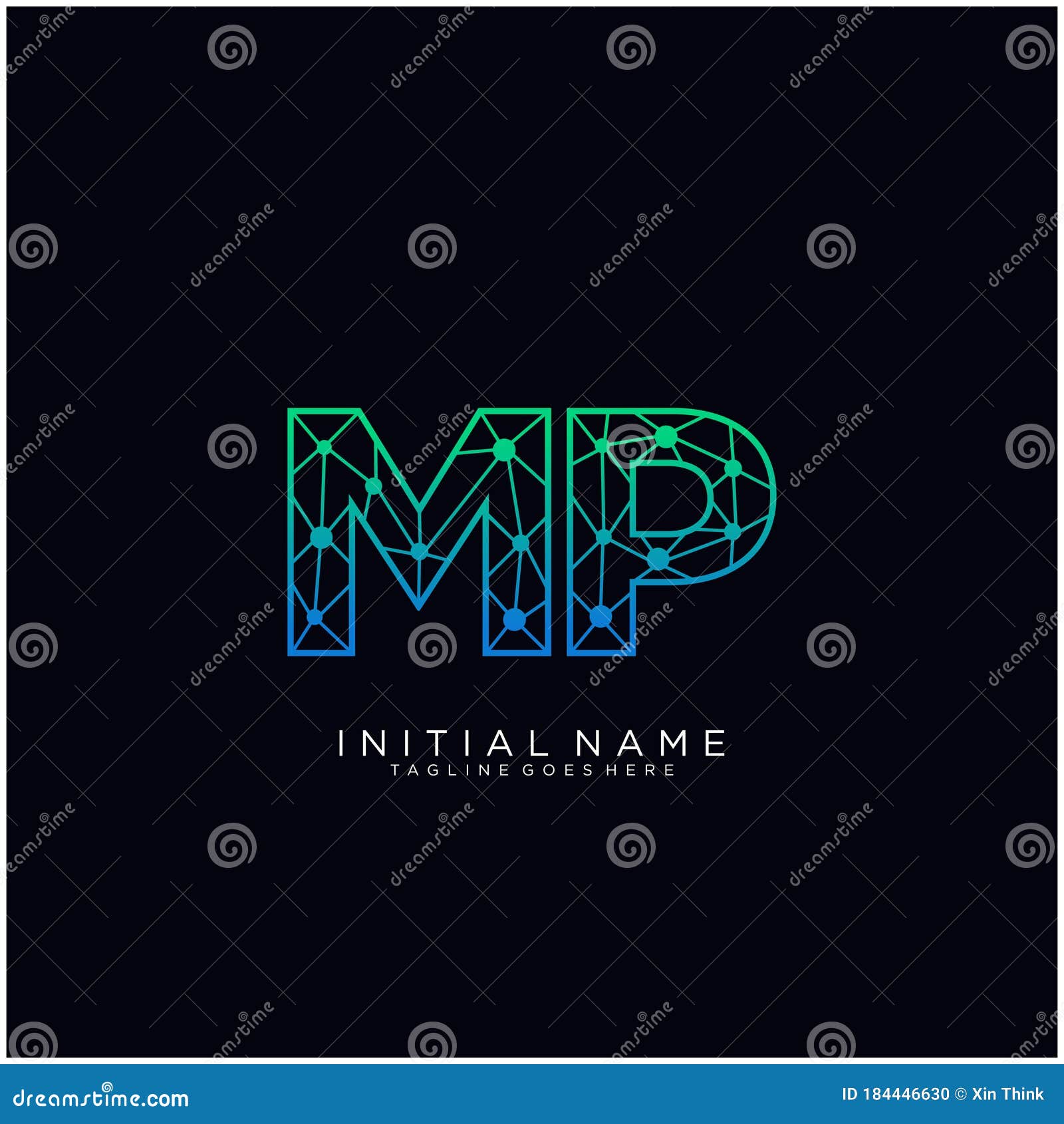 MP Letter Logo Icon Design Template Elements Stock Vector ...
