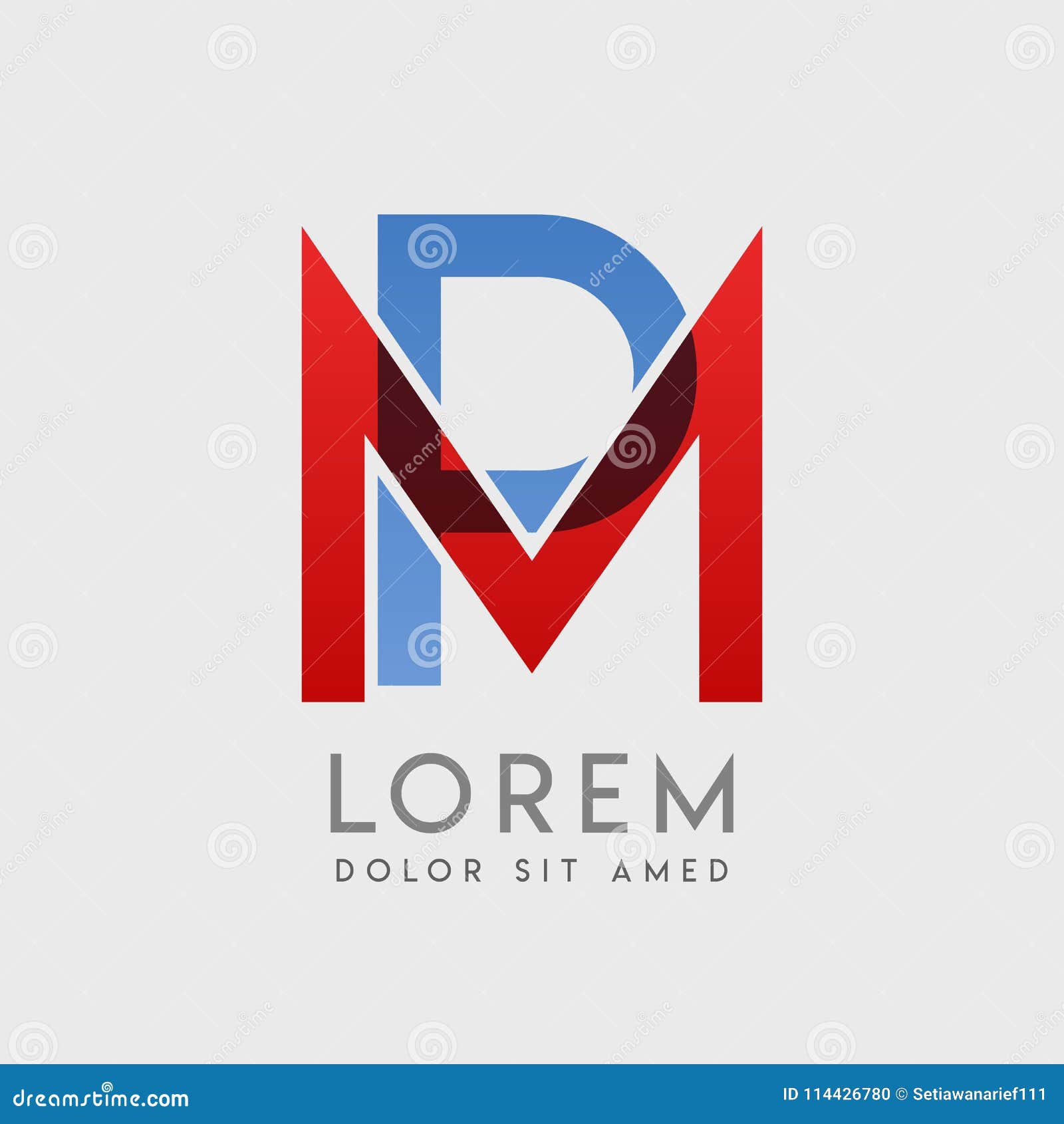 MP Logo Letters with Blue and Red Gradation Stock Vector - Illustration ...