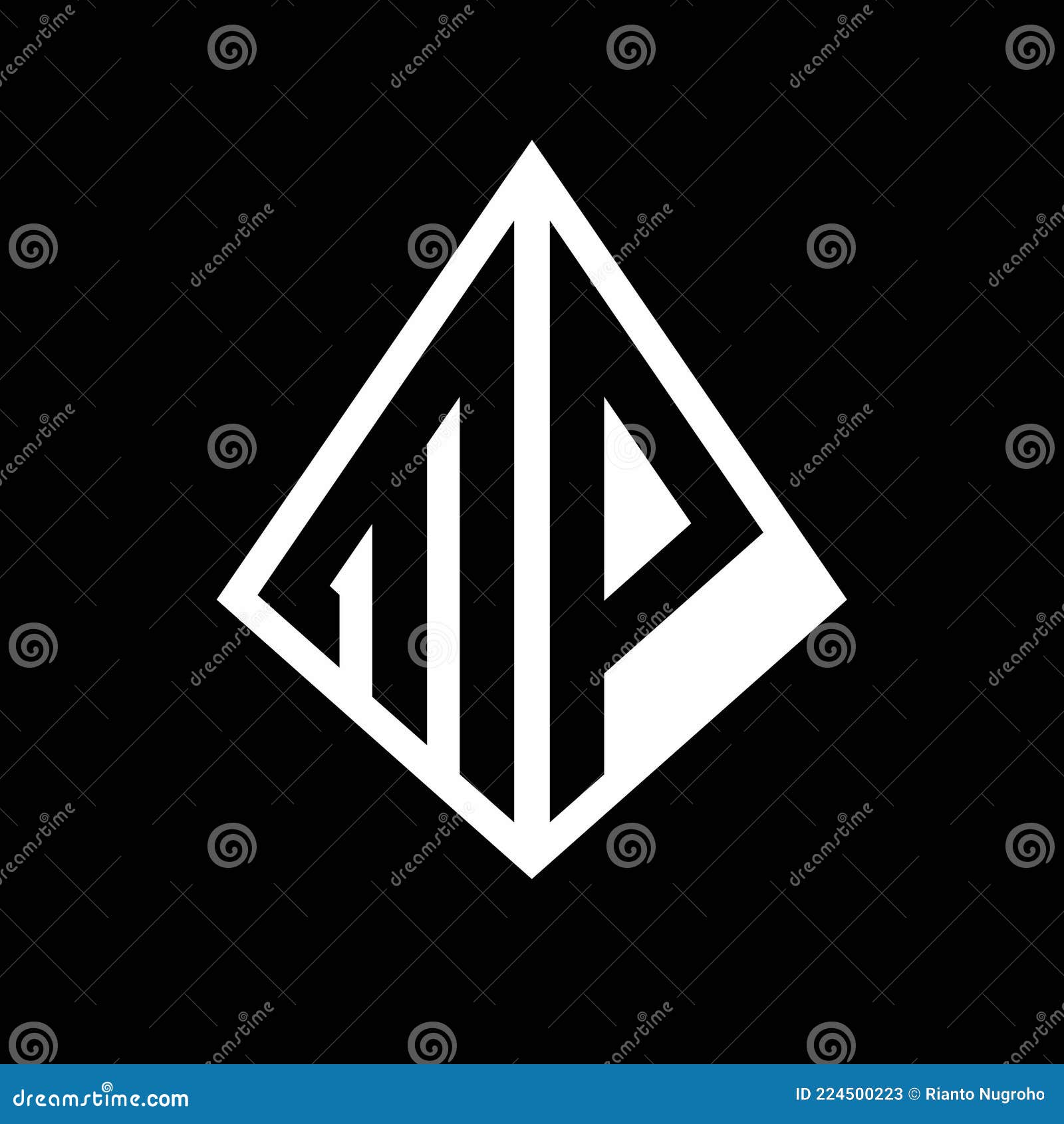 MP Logo Letters Monogram with Prisma Shape Design Template Stock Vector ...