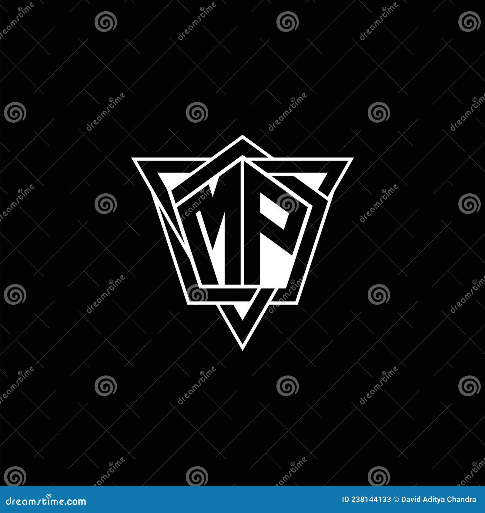 MP Logo Monogram Geometric Modern Design Stock Vector - Illustration of ...