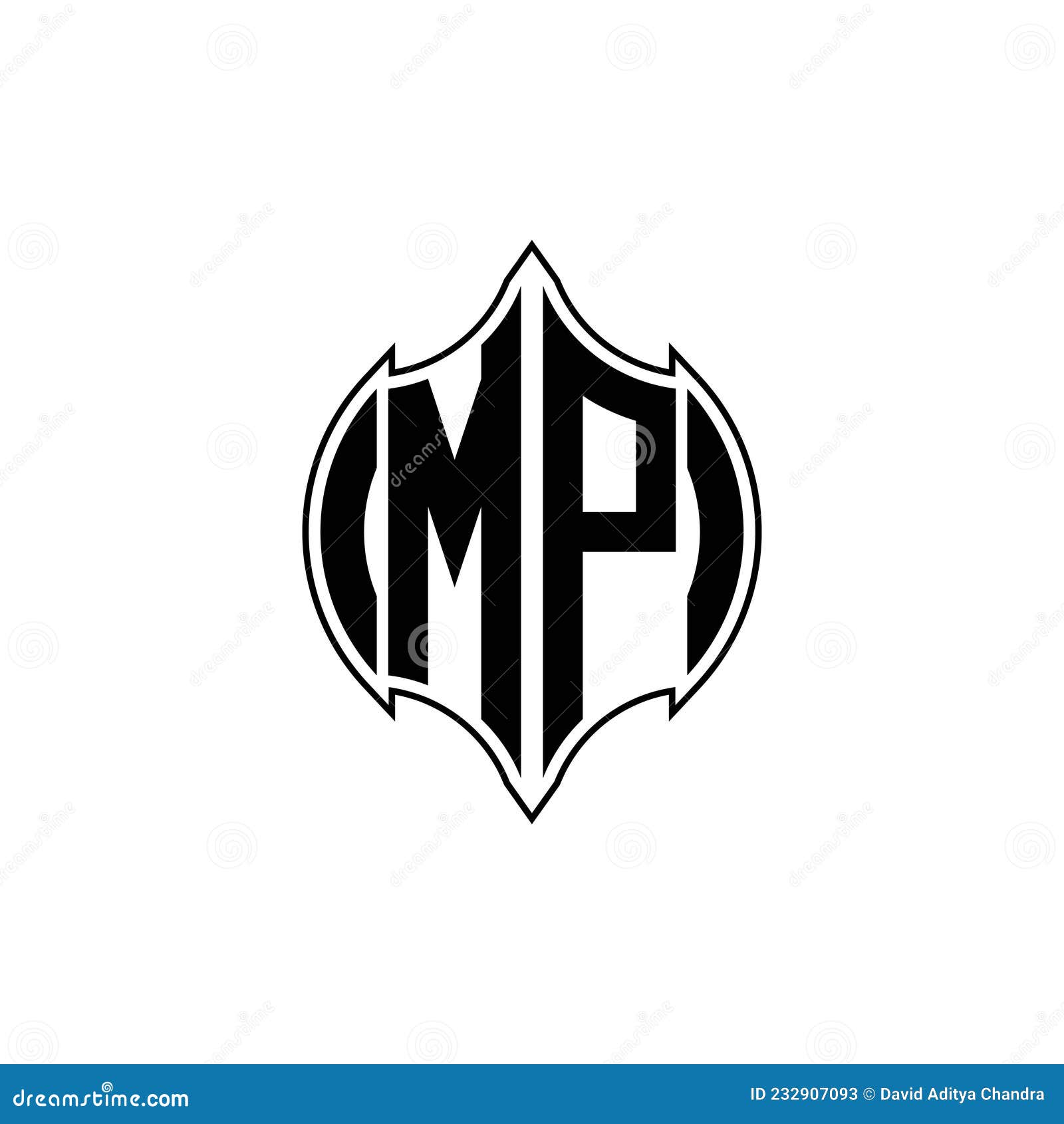 MP Logo Monogram Geometric Shield Shape Style Stock Vector ...