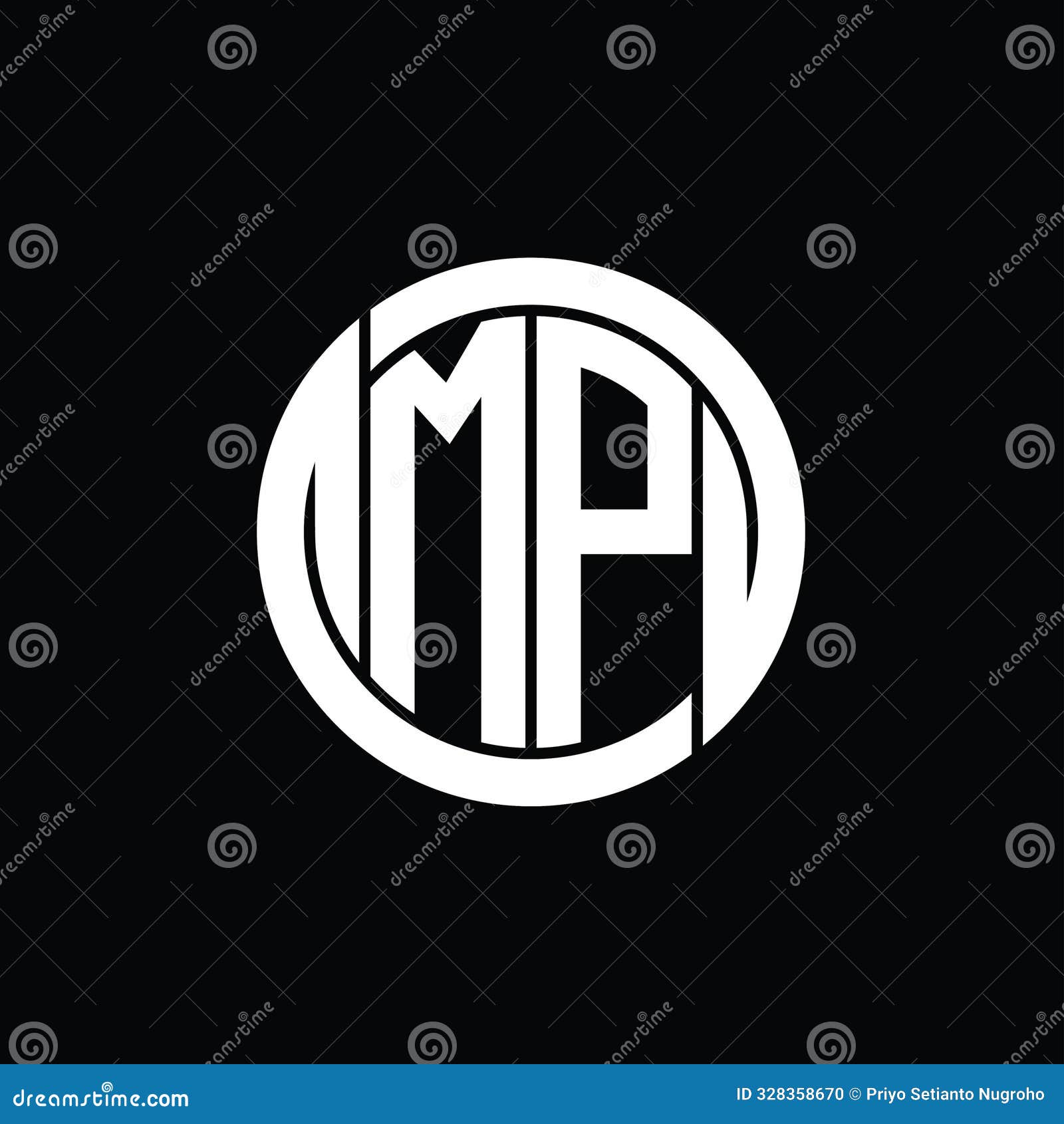 MP Logo Monogram Shield Inside Circle Shape Vector Images Design ...