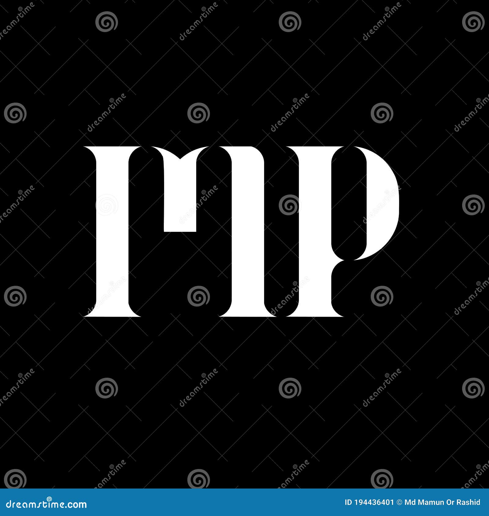MP M P Letter Logo Design. Initial Letter MP Uppercase Monogram Logo ...