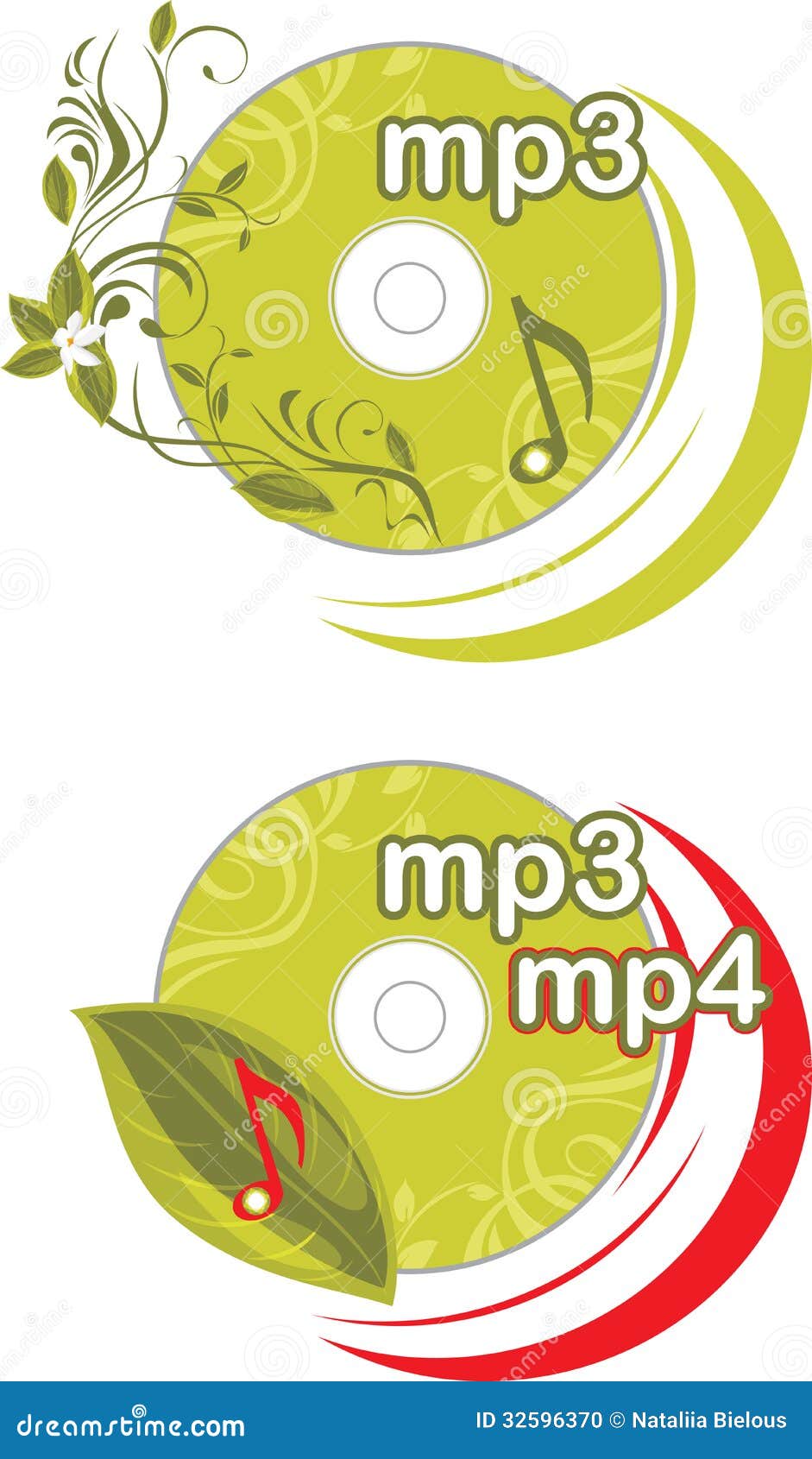Mp3 And Mp4. Icons For Design Vector Illustration | CartoonDealer.com ...