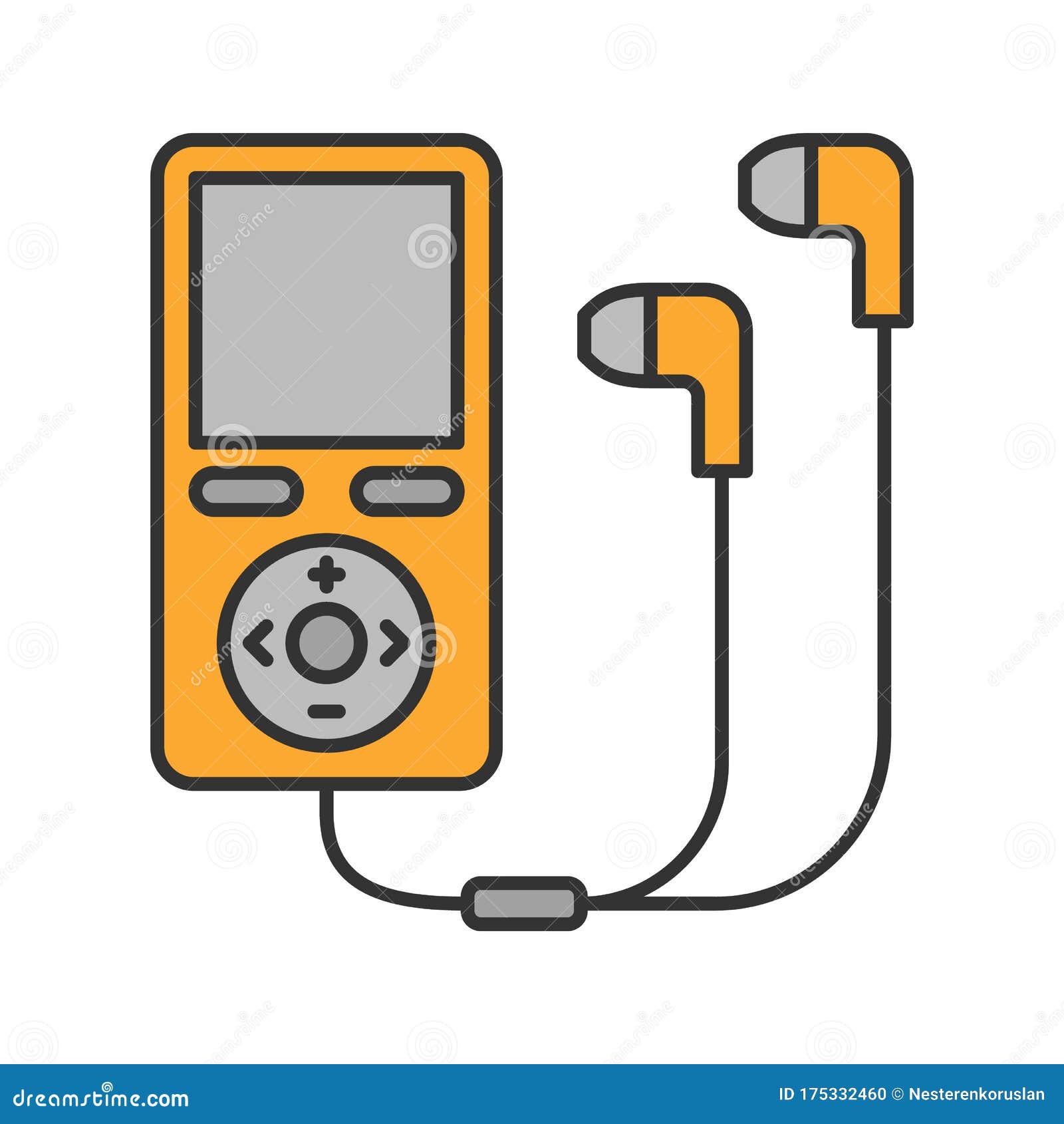 Mp3 player color icon stock illustration. Illustration of isolated ...