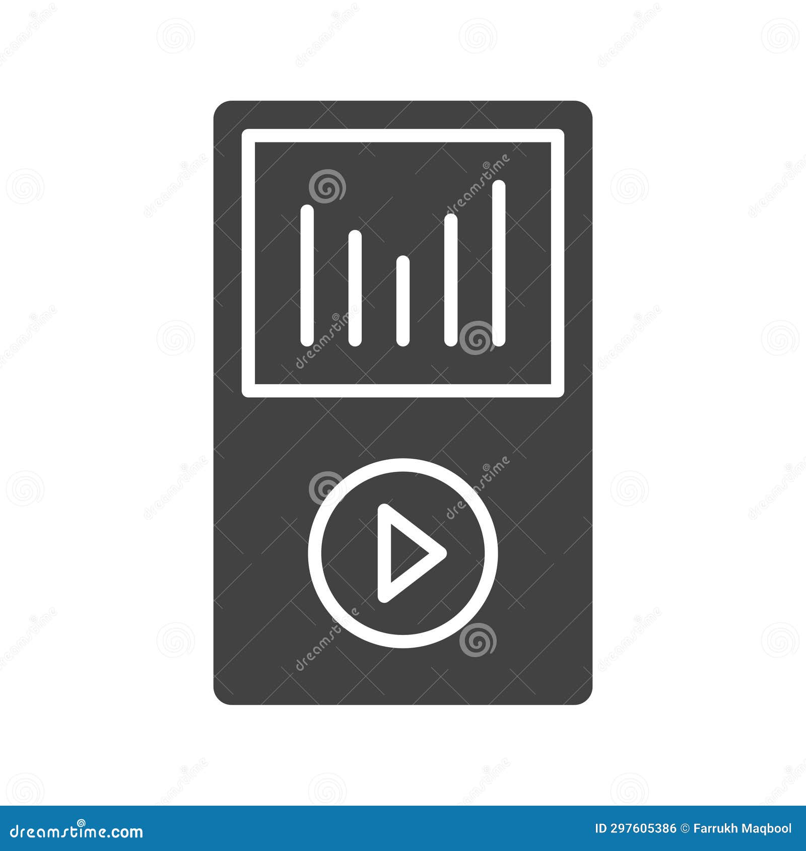 Mp3 Player Icon Vector Image. Stock Vector - Illustration of ipod ...