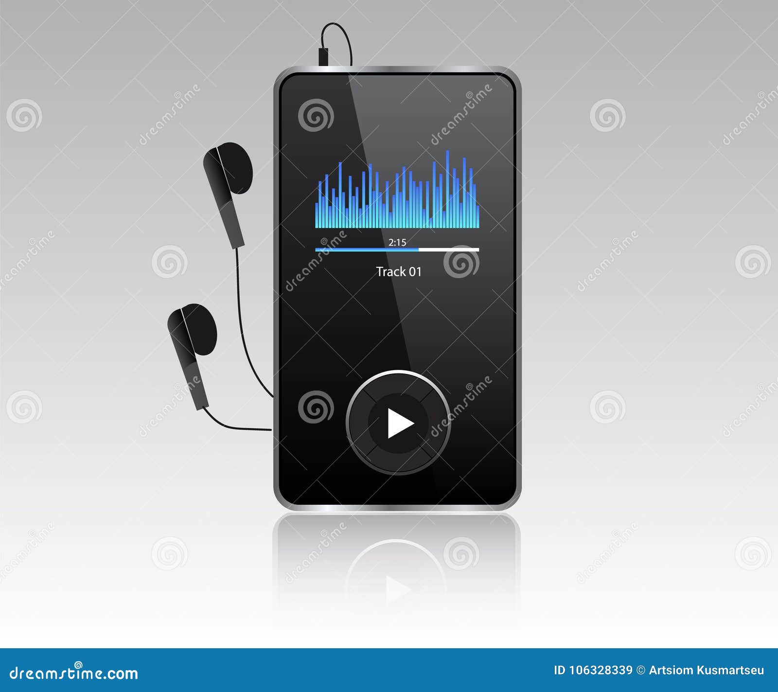 Mp3 player vector stock vector. Illustration of hard - 106328339