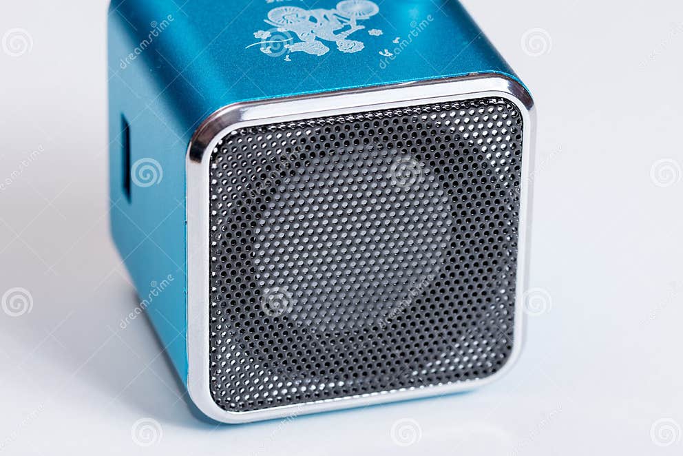 Mp3 Radio Player Box Blue Antenna Stock Photo - Image of mobile, player ...