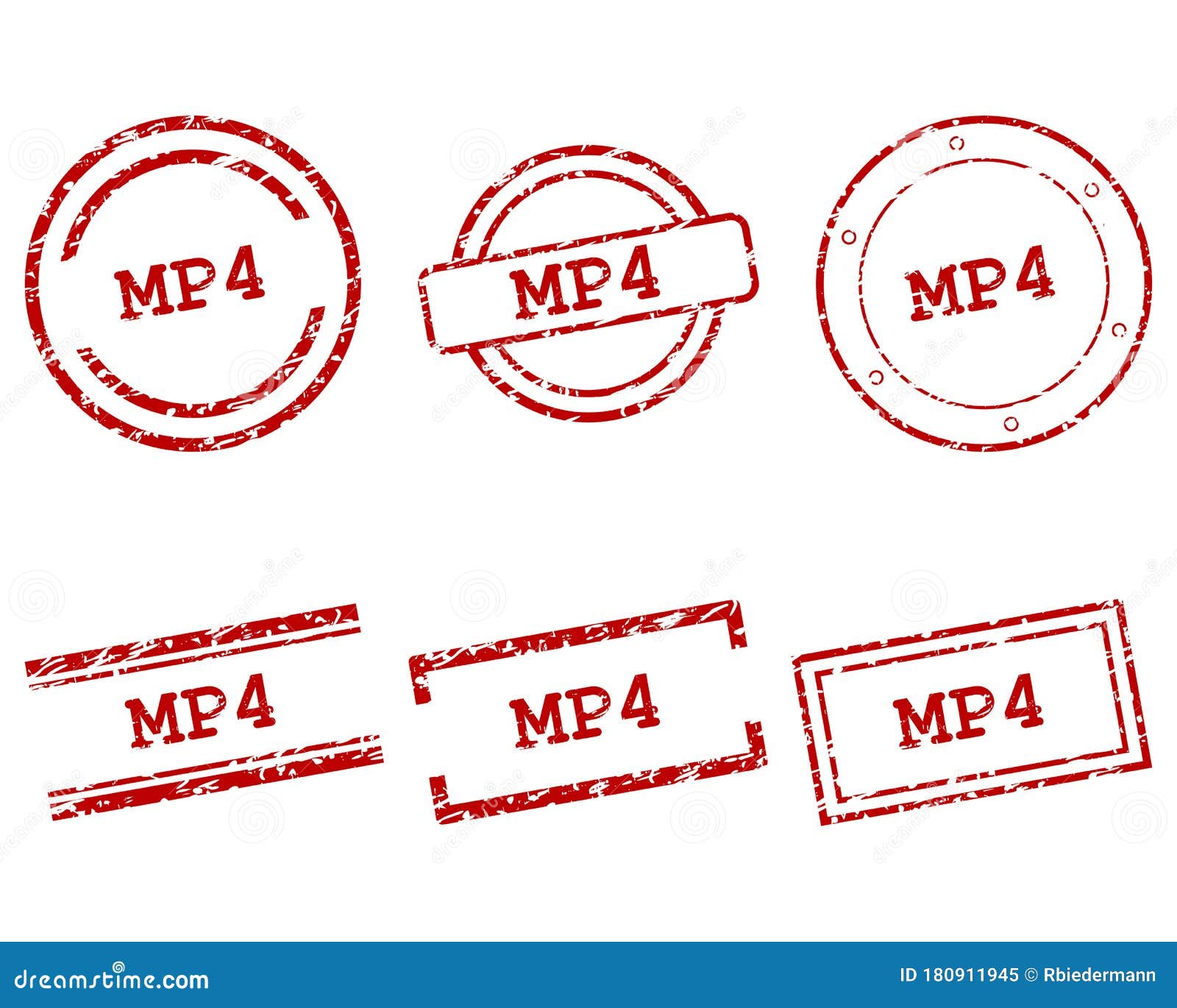 Mp4 stamps stock vector. Illustration of vector, rubber - 180911945