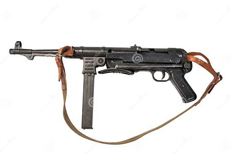 MP38/40 Submachine Gun on White Background Editorial Photo - Image of ...