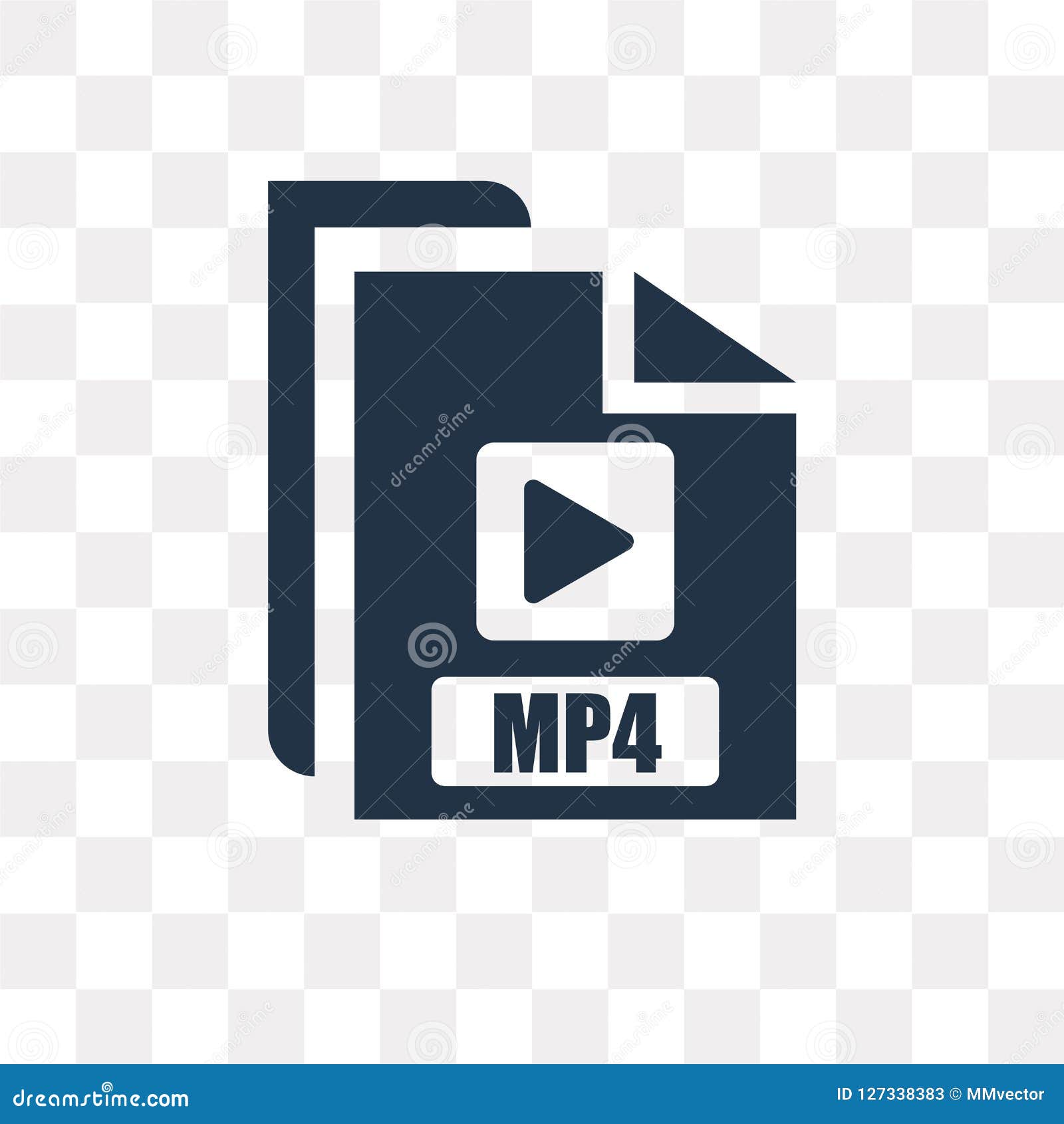 Mp4 Vector Icon Isolated On Transparent Background, Mp4 Transpa ...