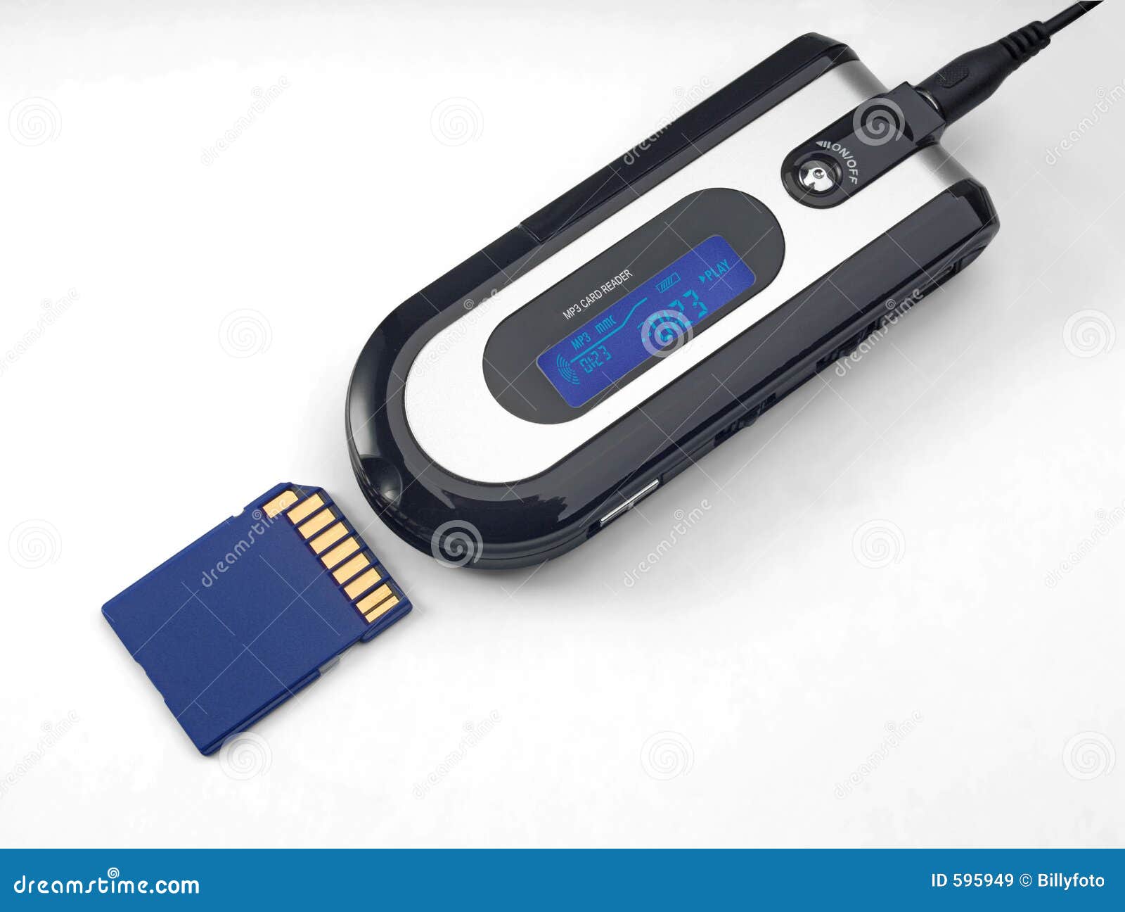 Mp3 card reader stock image. Image of memory, digital, isolated - 595949