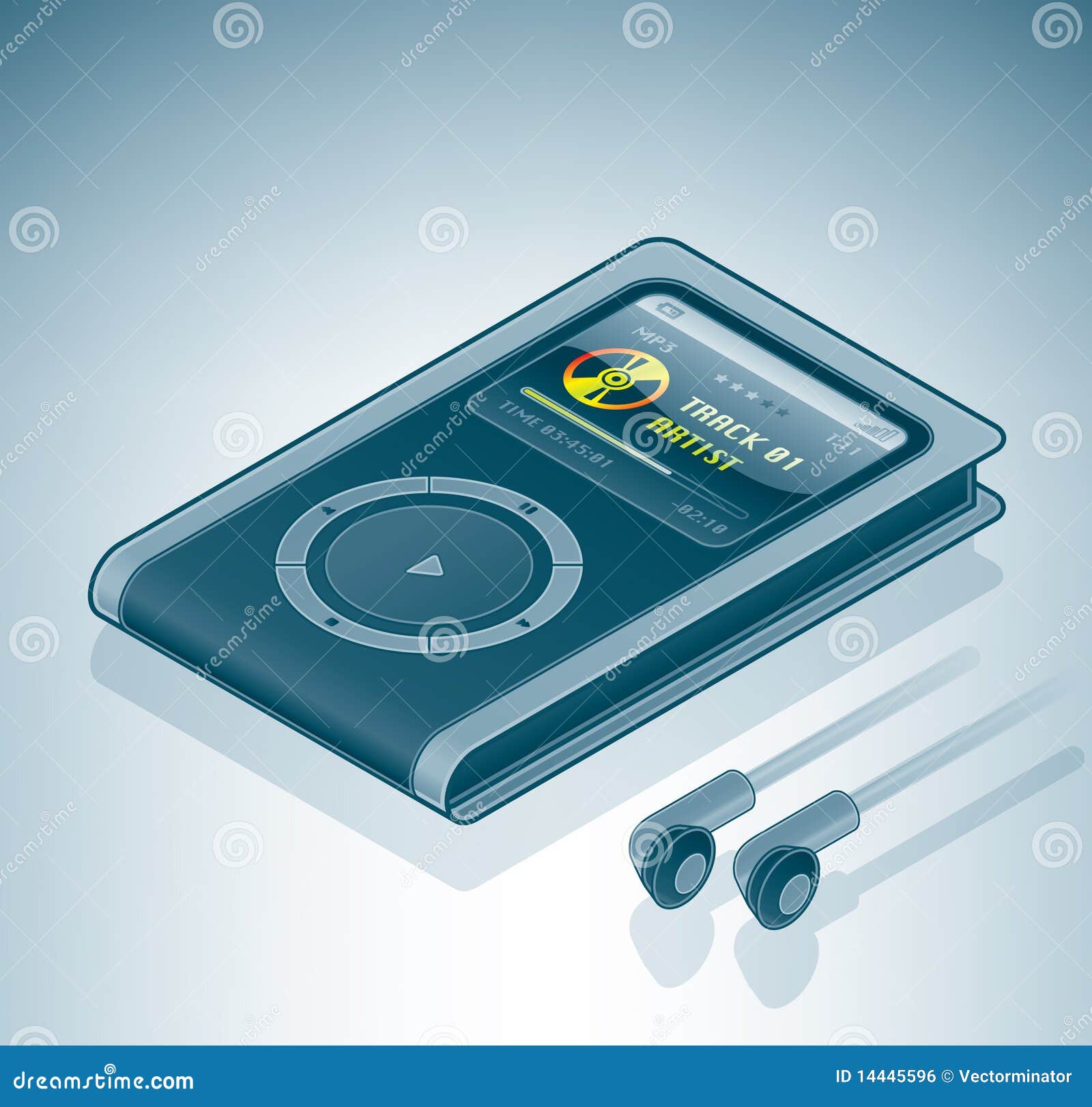 MP3 / MP4 Multimedia Player Stock Vector - Illustration of isometric ...
