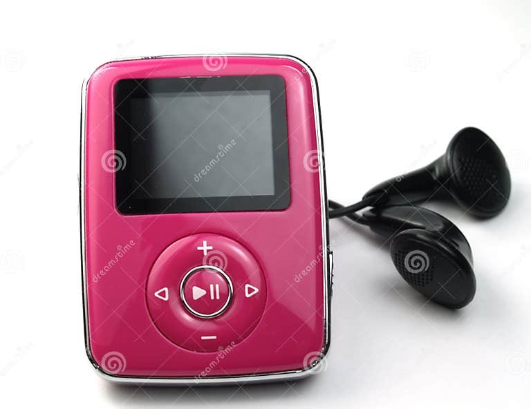 Mp3 pink stock photo. Image of download, electronic, note - 7836792