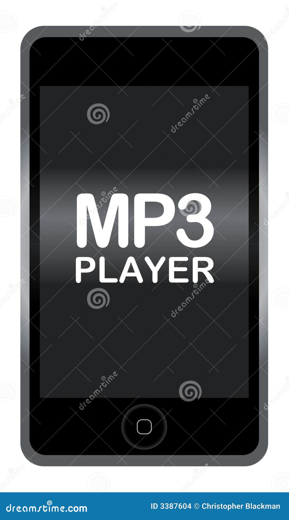 MP3 Player stock illustration. Illustration of touch, player - 3387604
