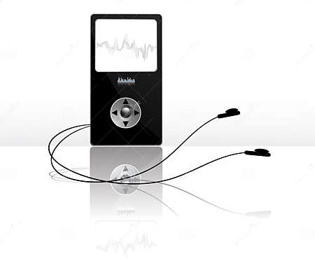 Mp3 player stock vector. Illustration of tune, reflection - 3873512