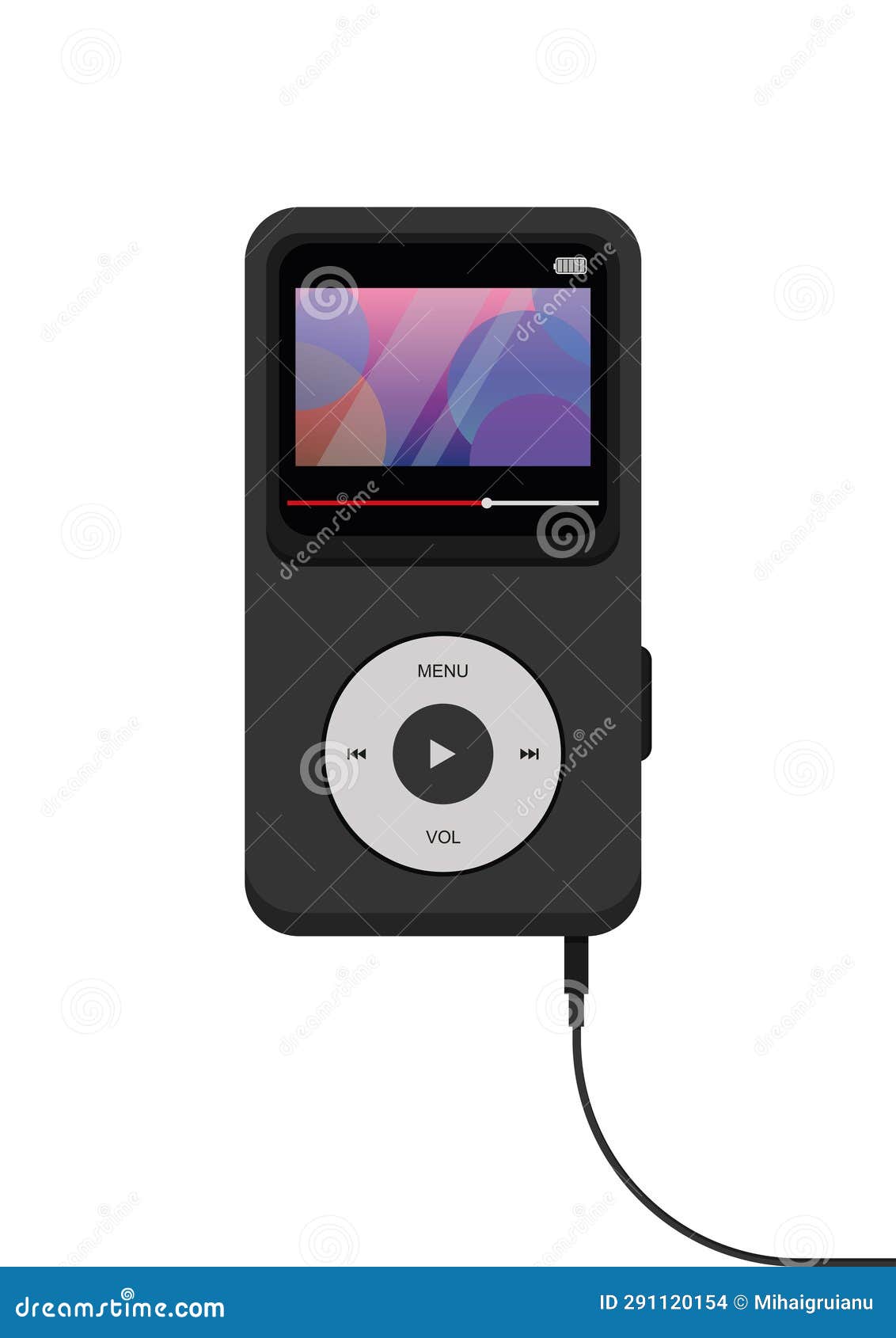 MP3 Player Clipart Vector Flat Design Isolated on White Background ...