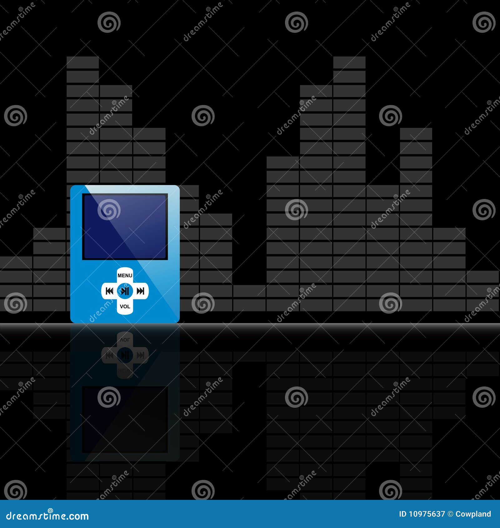 Mp3 Player design stock vector. Illustration of background - 10975637