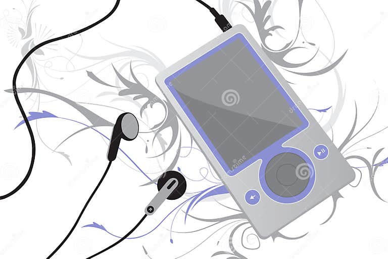 Mp3 player vector stock vector. Illustration of retro - 5106152