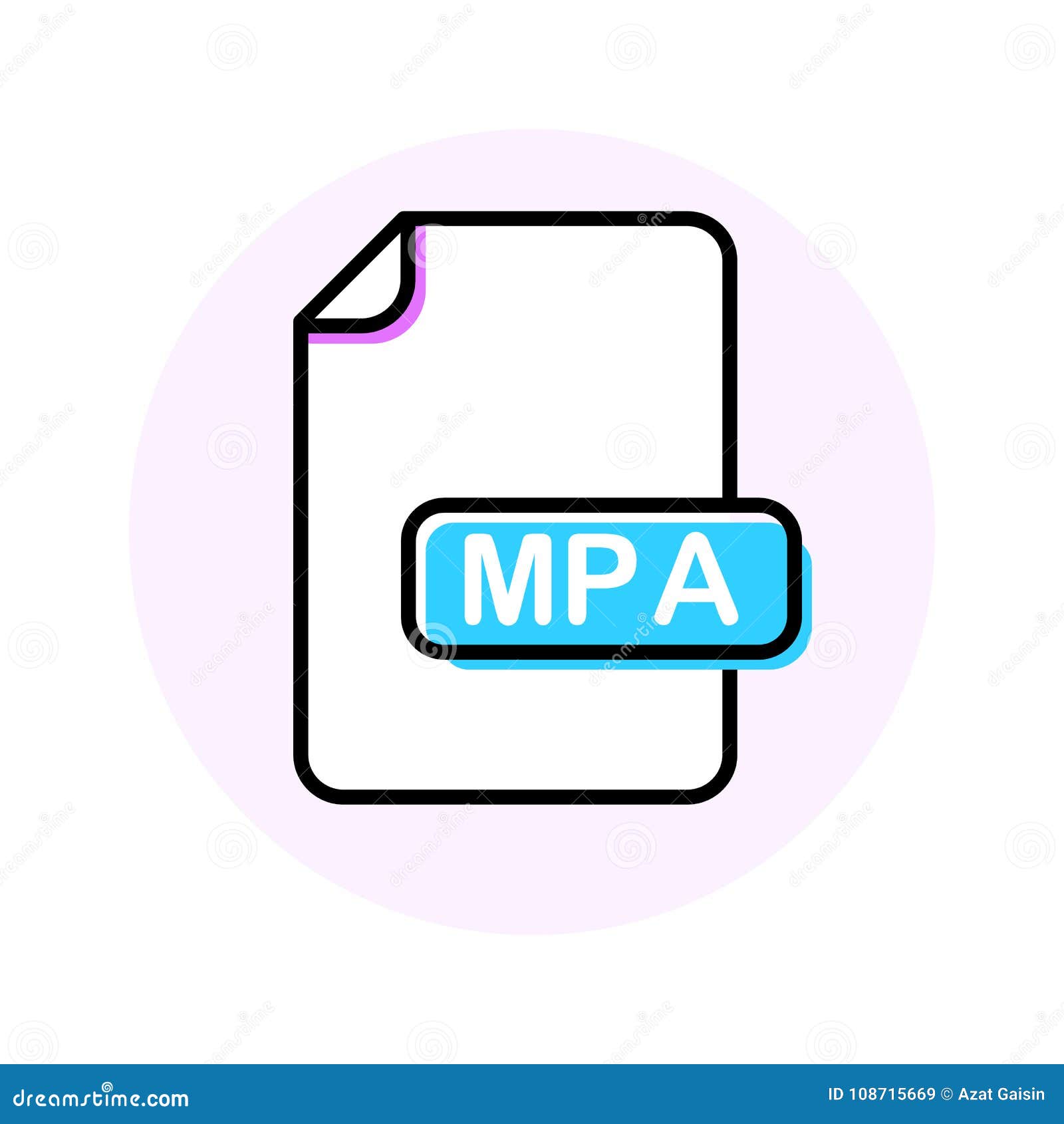 MPA File Format, Extension Color Line Icon Stock Vector - Illustration ...