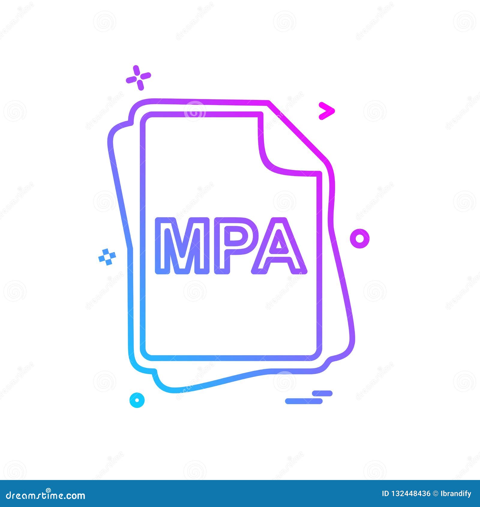 MPA File Type Icon Design Vector Stock Vector - Illustration of data ...