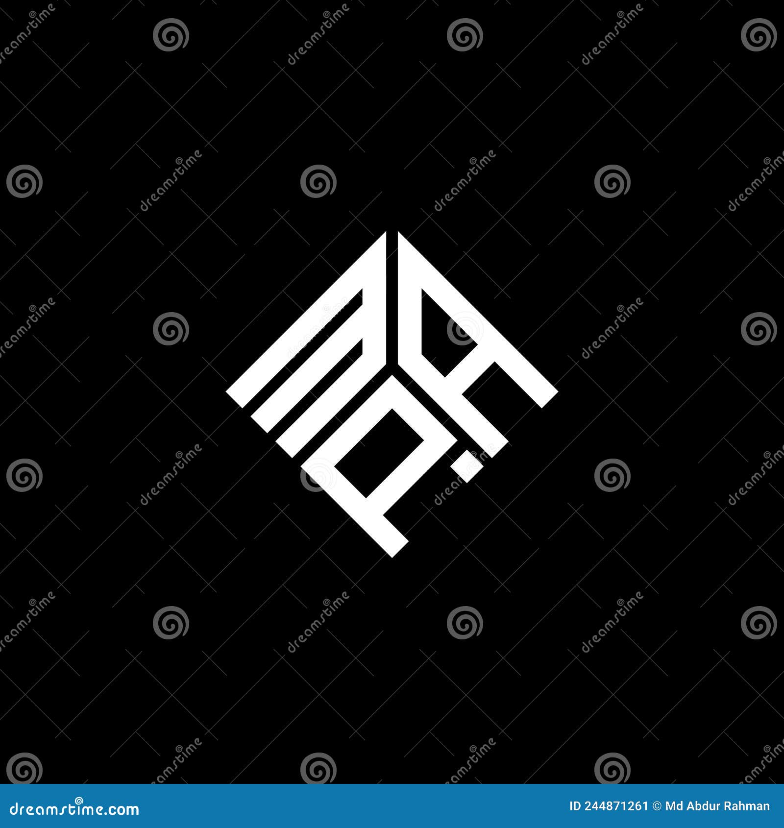 MPA Letter Logo Design on Black Background. MPA Creative Initials ...