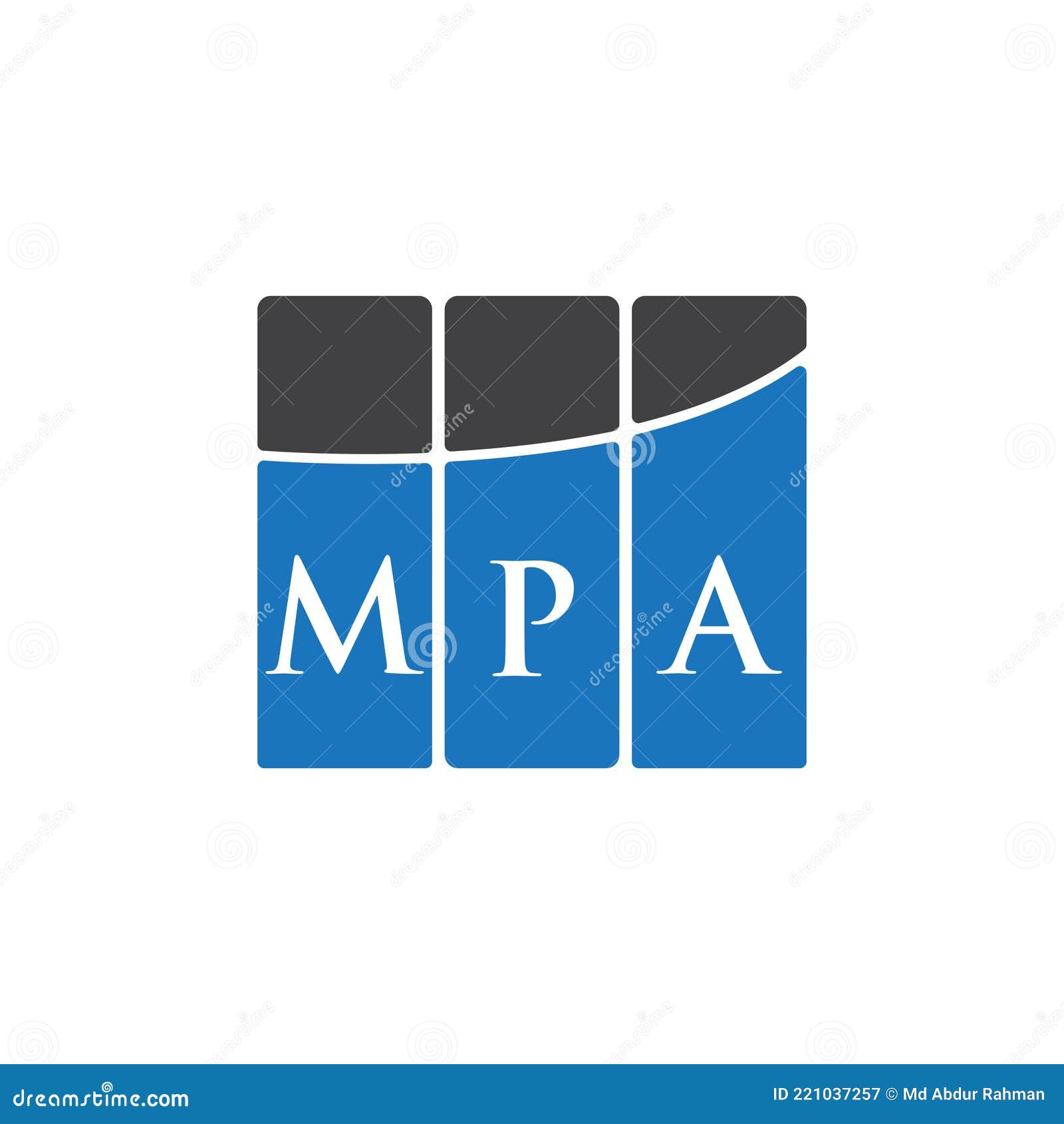 MPA Letter Logo Design On Black Background.MPA Creative Initials Letter ...